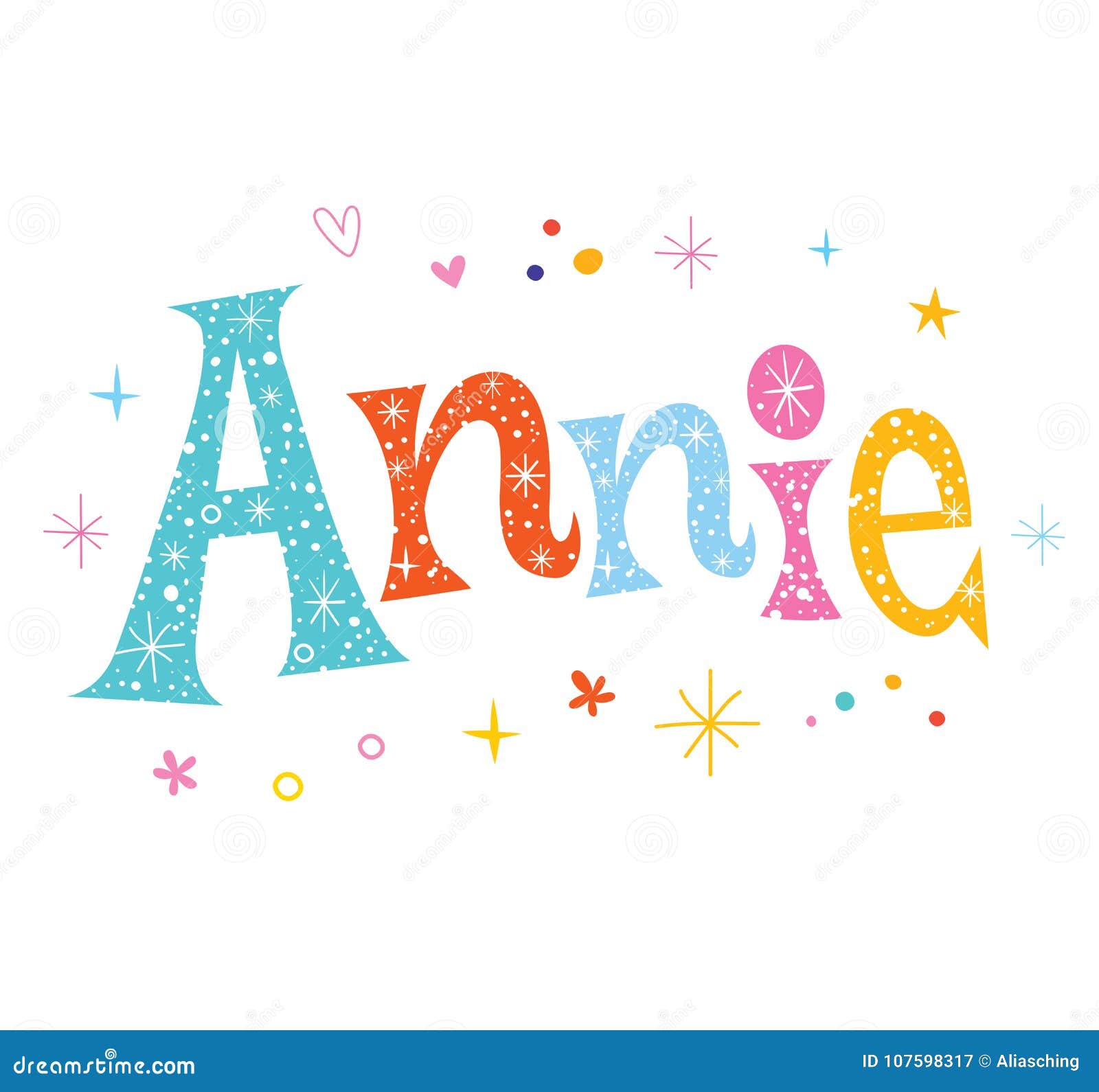 Annie Girls Name Cartoon Vector | CartoonDealer.com #107598317