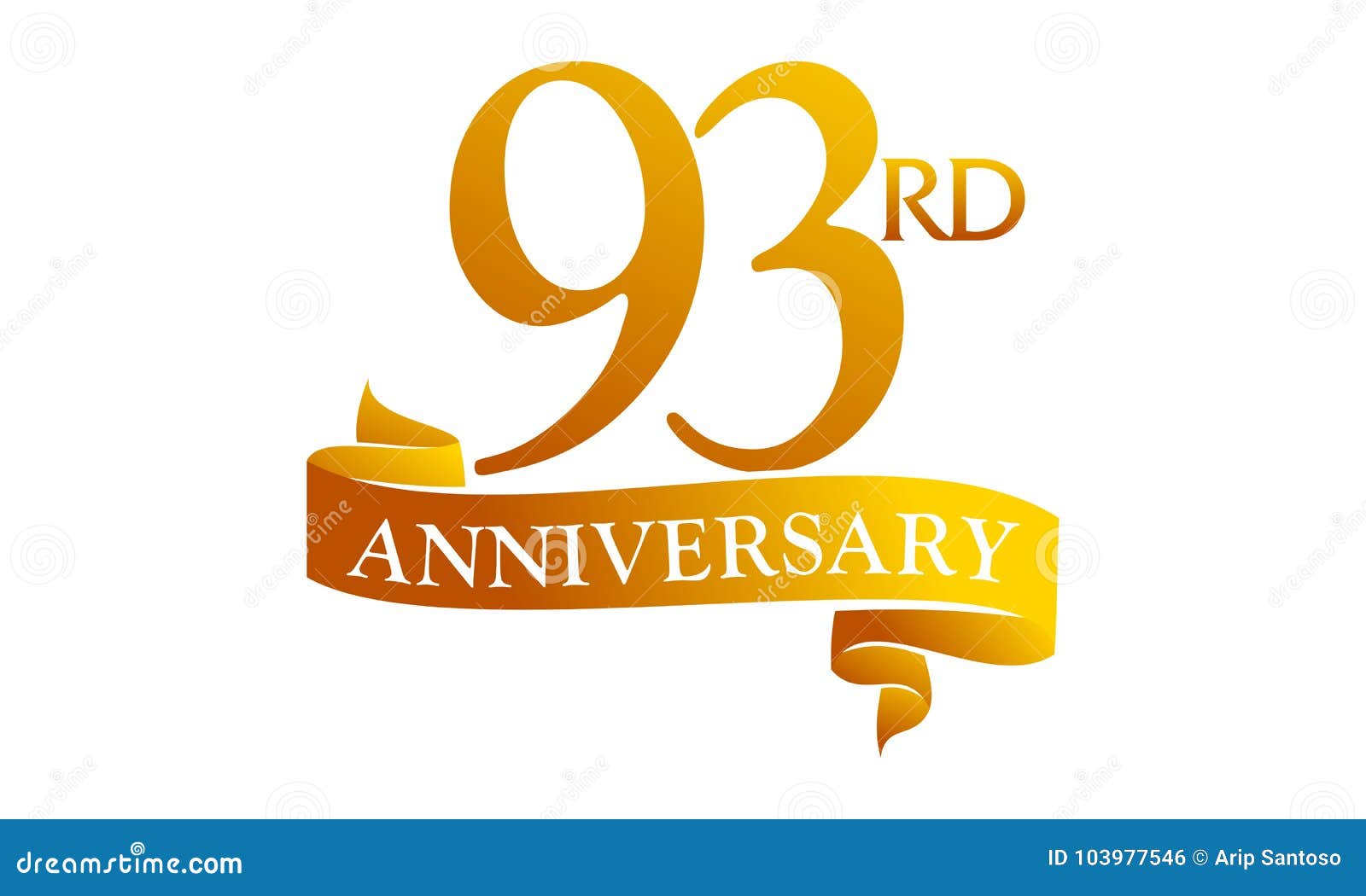 Anniversaire De Ruban De 93 Ans Illustration de Vecteur - Illustration ...
