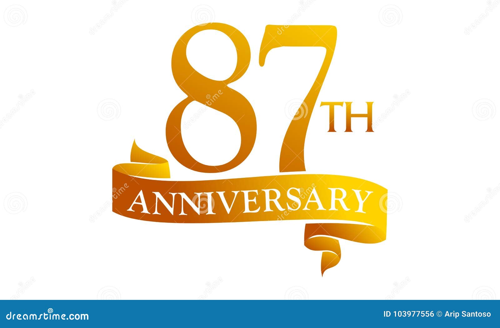 Anniversaire De Ruban De 87 Ans Illustration de Vecteur - Illustration ...