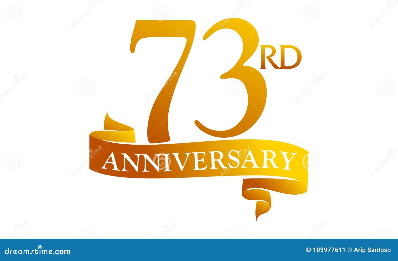 Anniversaire De Ruban De 73 Ans Illustration de Vecteur - Illustration ...