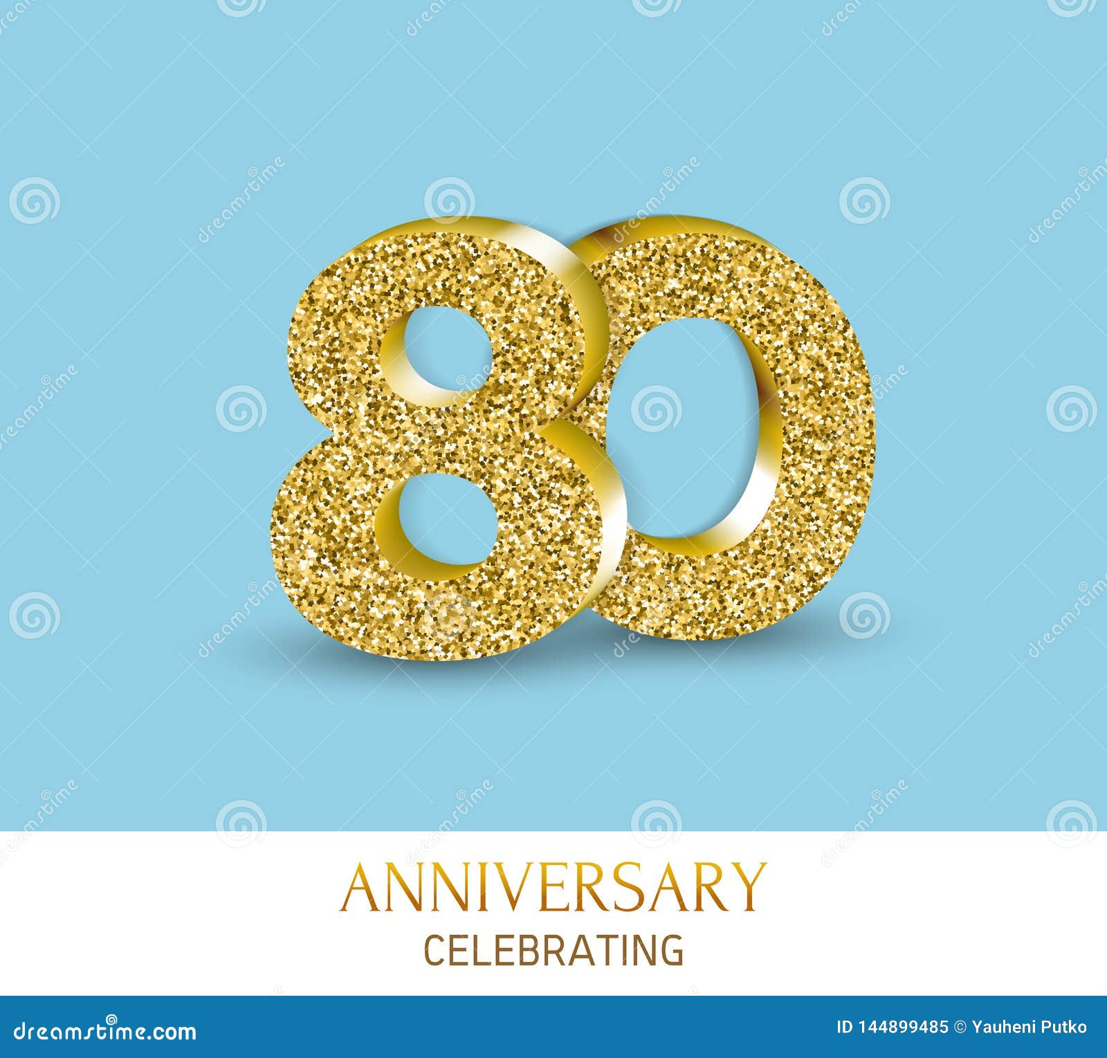 80th Anniversary Celebration Background Vector Illustration ...