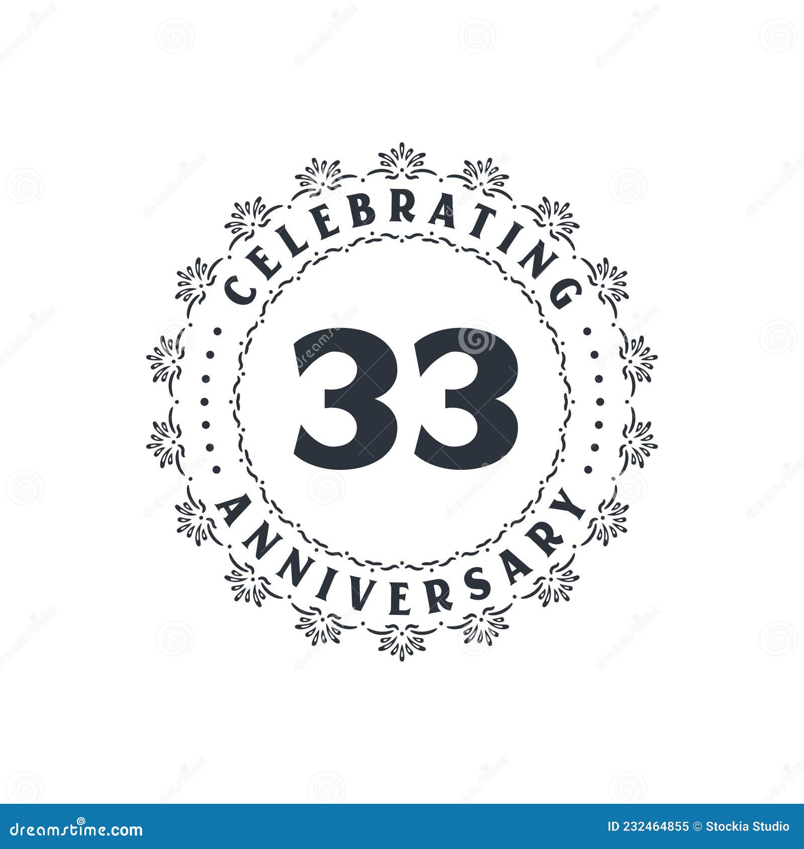 33 Anniversary Celebration, Greetings Card for 33 Years Anniversary ...