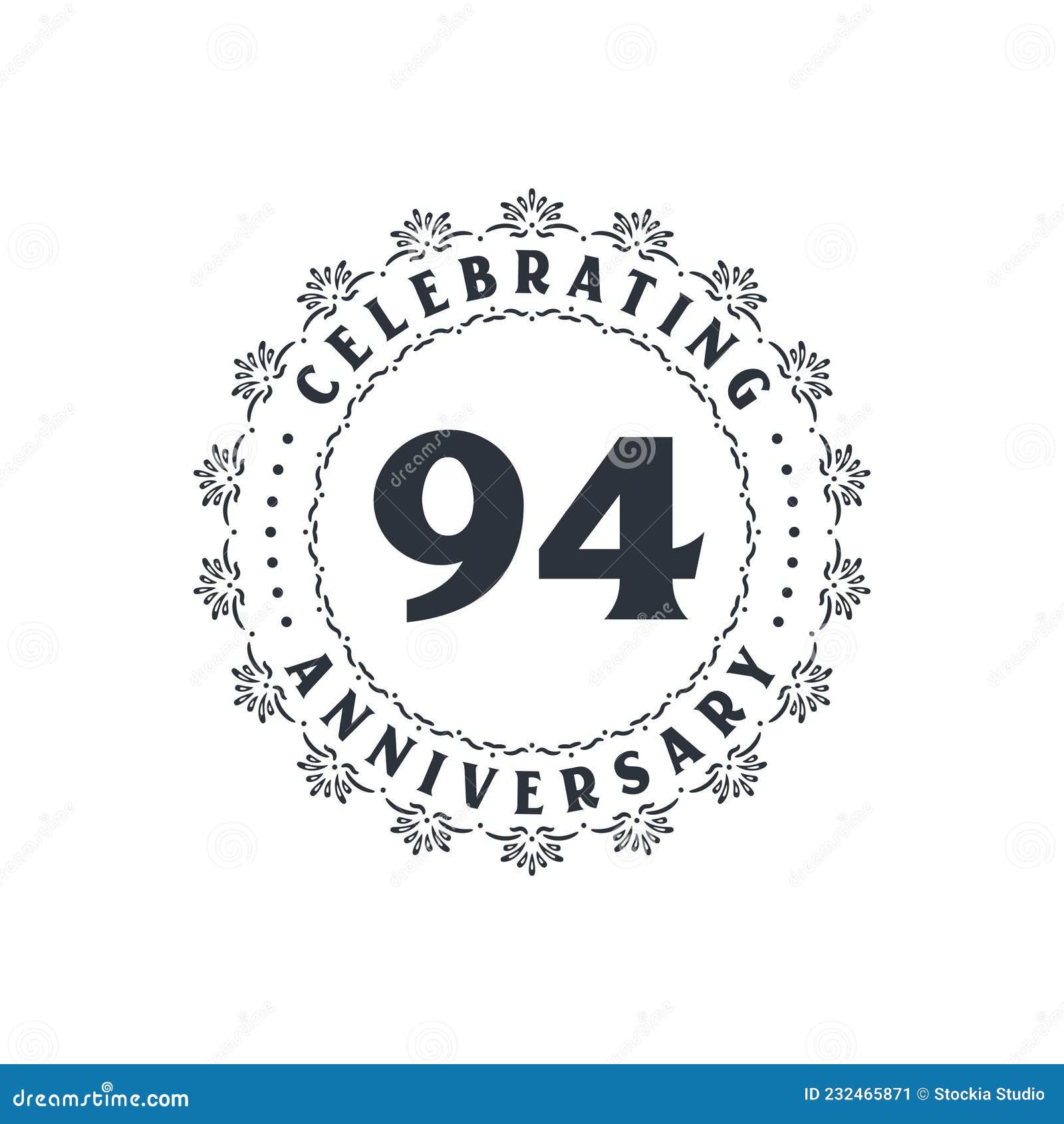 94 Anniversary Celebration, Greetings Card for 94 Years Anniversary ...
