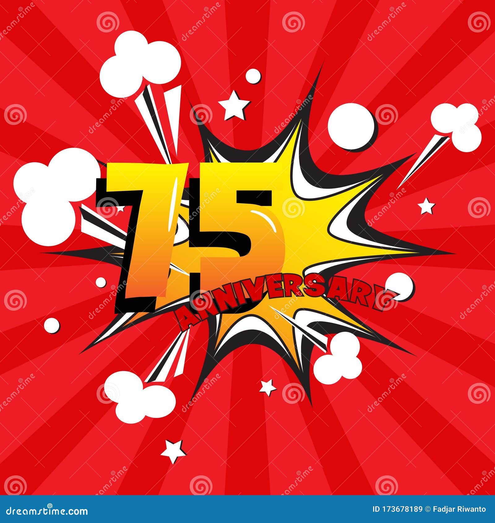 75 Anniversary Celebration Vector Concept Design Template Illustration ...