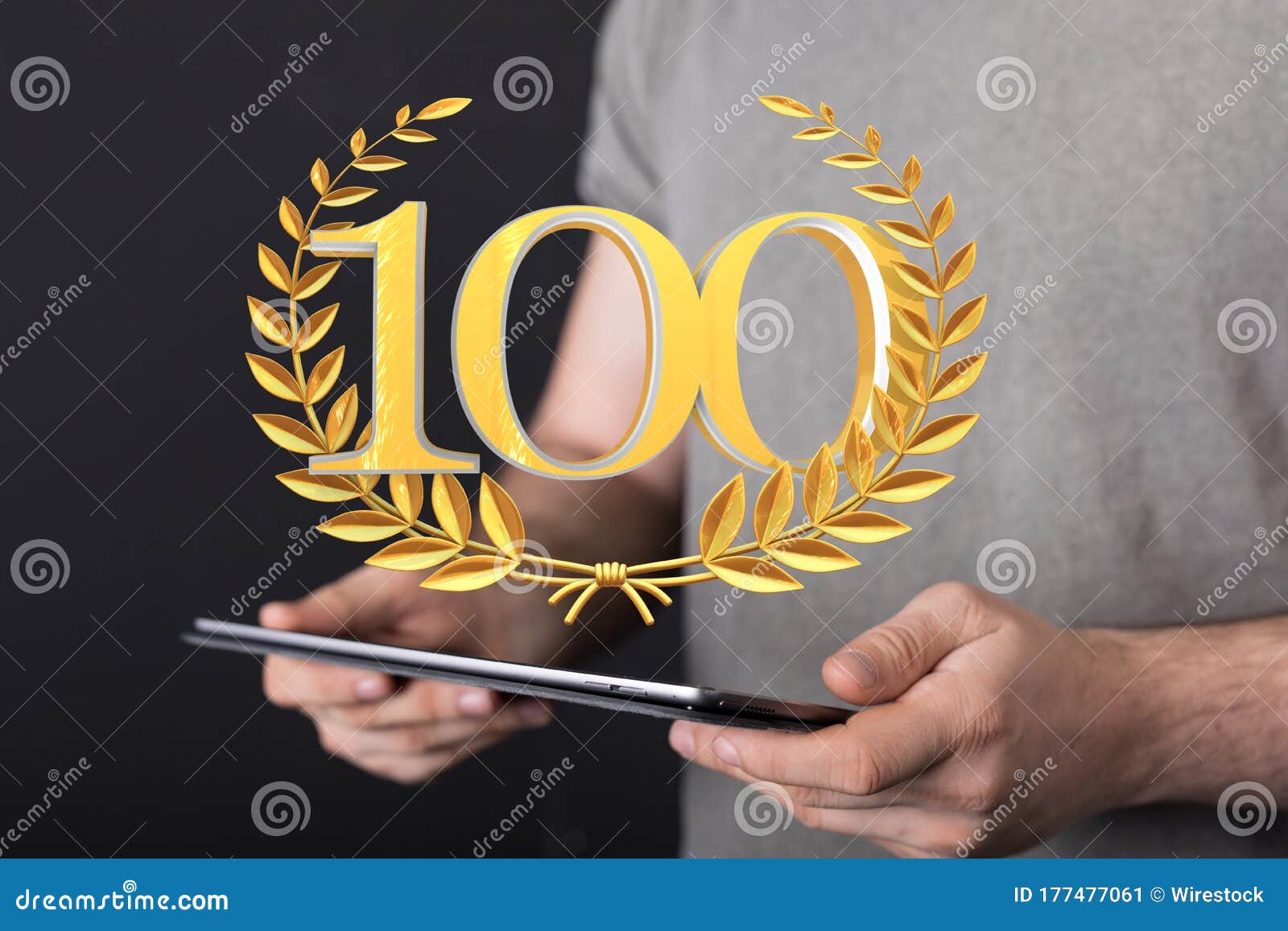 A 100 Anniversary 3d Numbers. Poster Template for Celebrating 100 ...