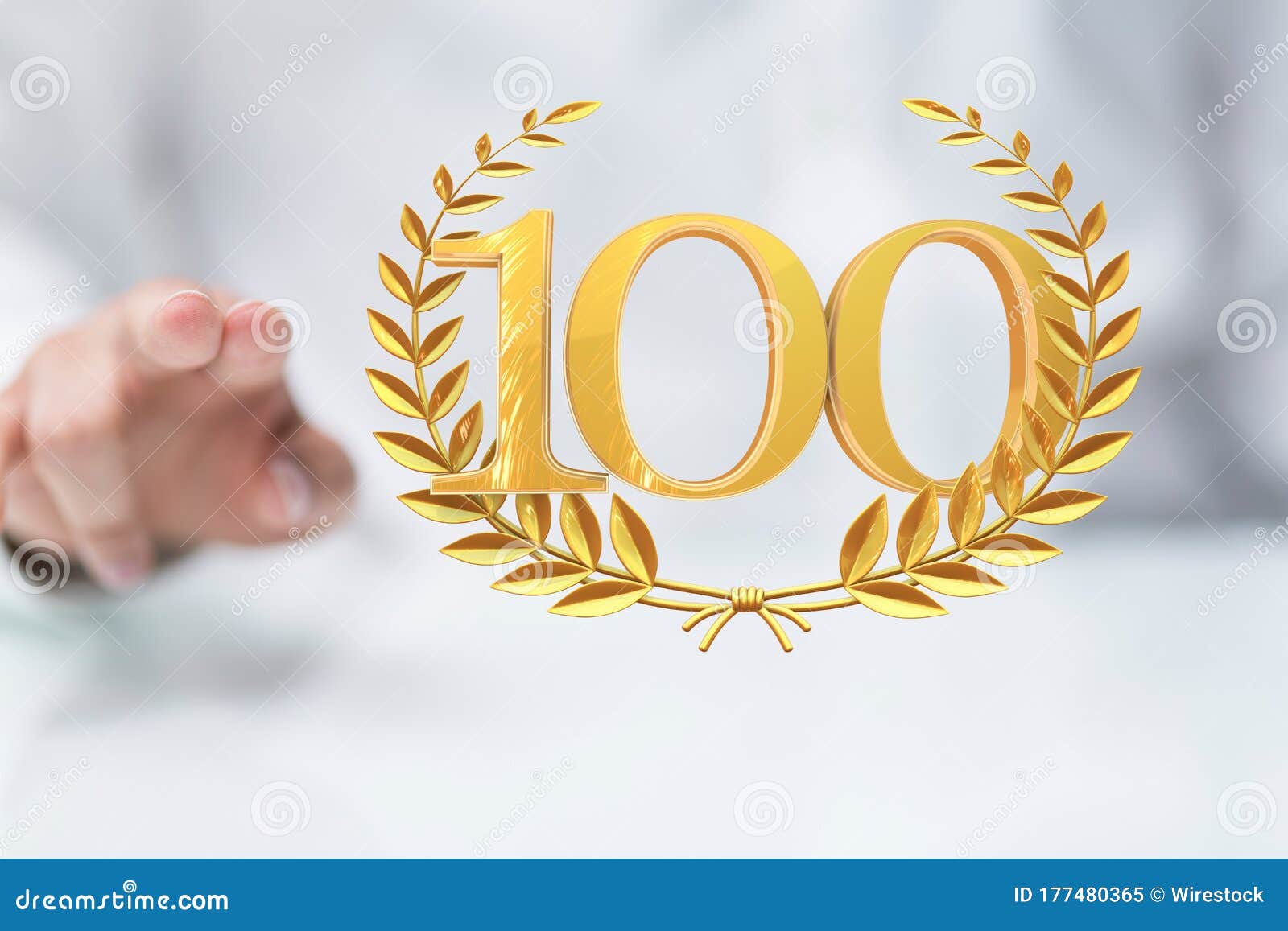 A 100 Anniversary 3d Numbers. Poster Template for Celebrating 100 ...