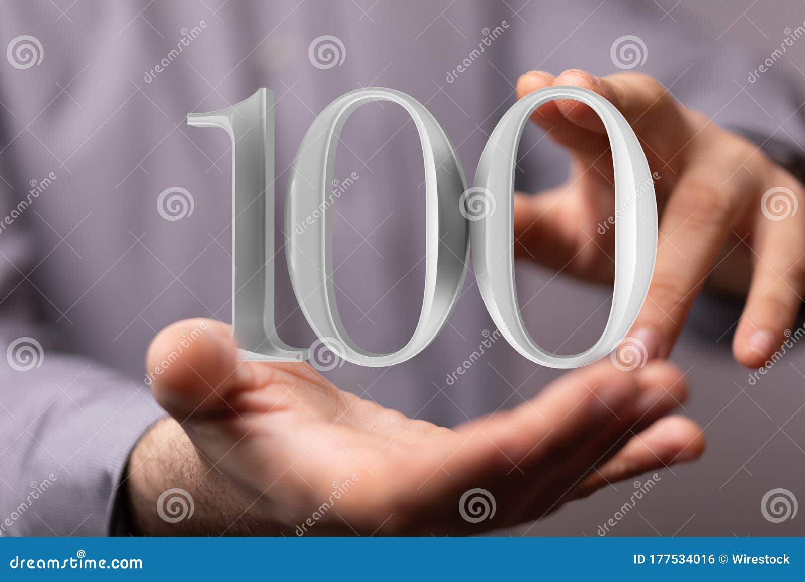 A 100 Anniversary 3d Numbers. Poster Template for Celebrating 100 ...