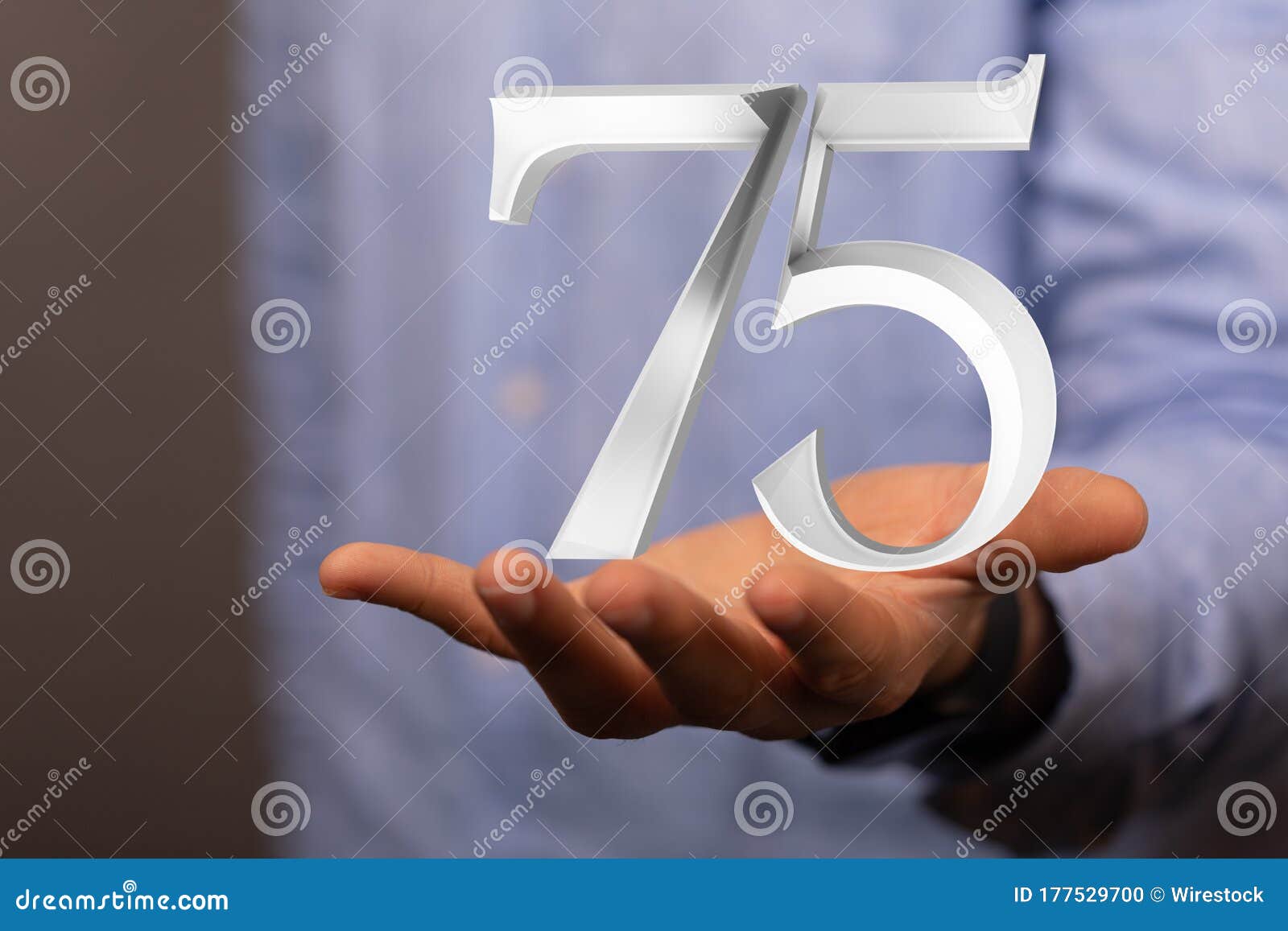 A 75 Anniversary 3d Numbers. Template for Celebrating 75 Anniversary ...
