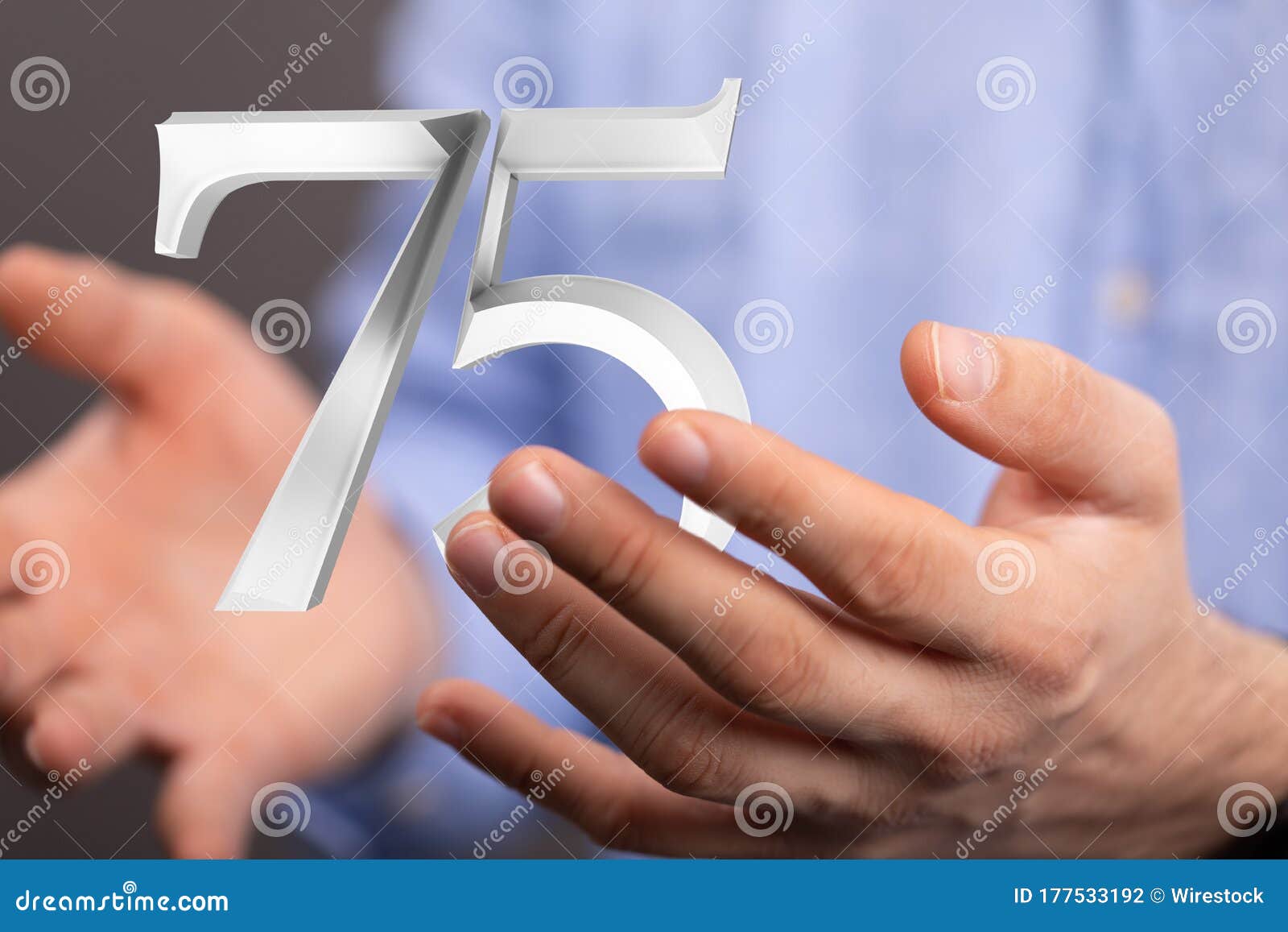 A 75 Anniversary 3d Numbers. Template for Celebrating 75 Anniversary ...