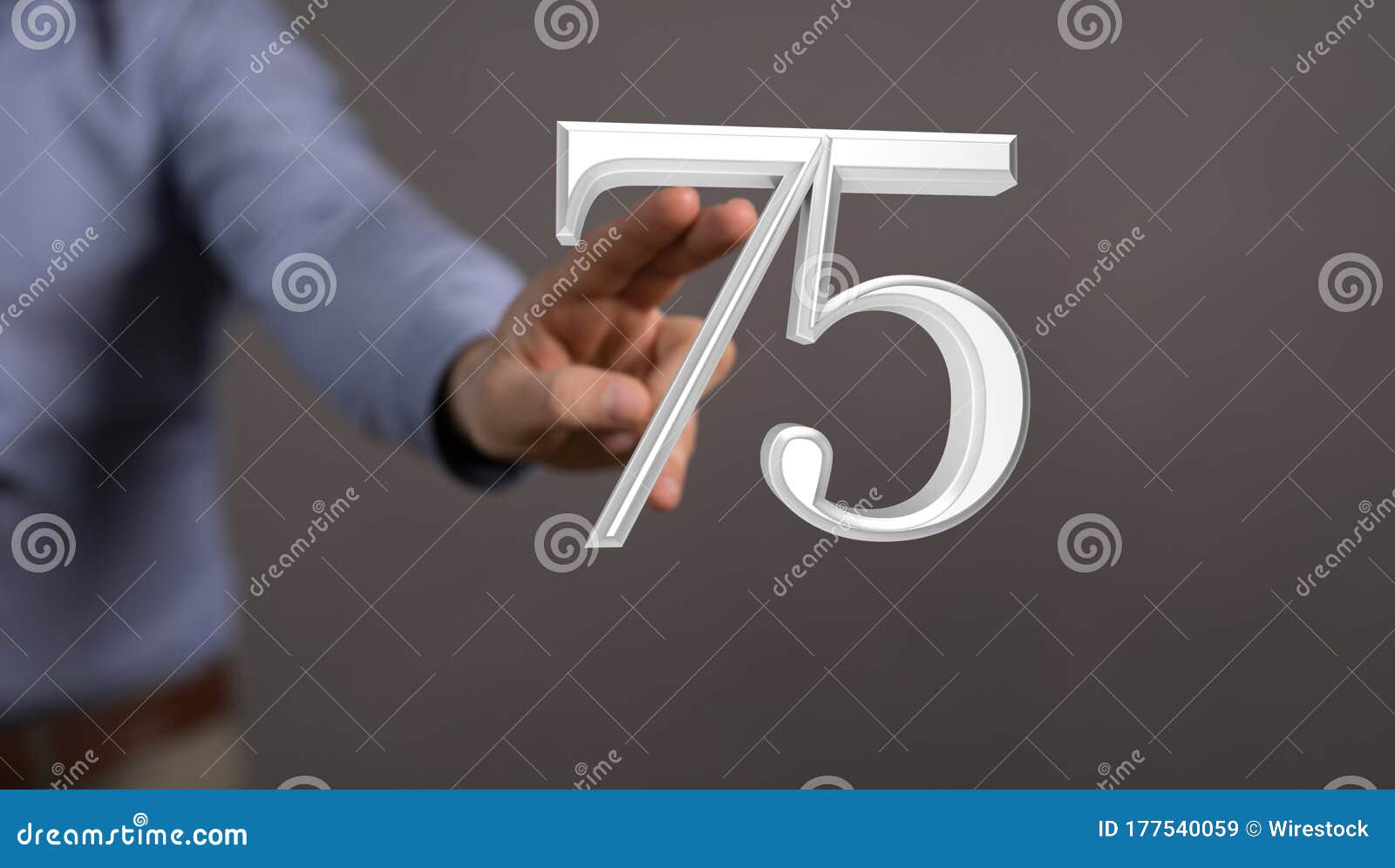 A 75 Anniversary 3d Numbers. Template for Celebrating 75 Anniversary ...