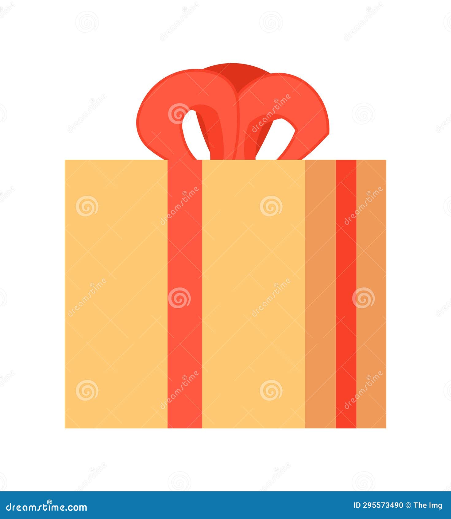 Anniversary Gift Box 2D Cartoon Object Stock Vector - Illustration of ...