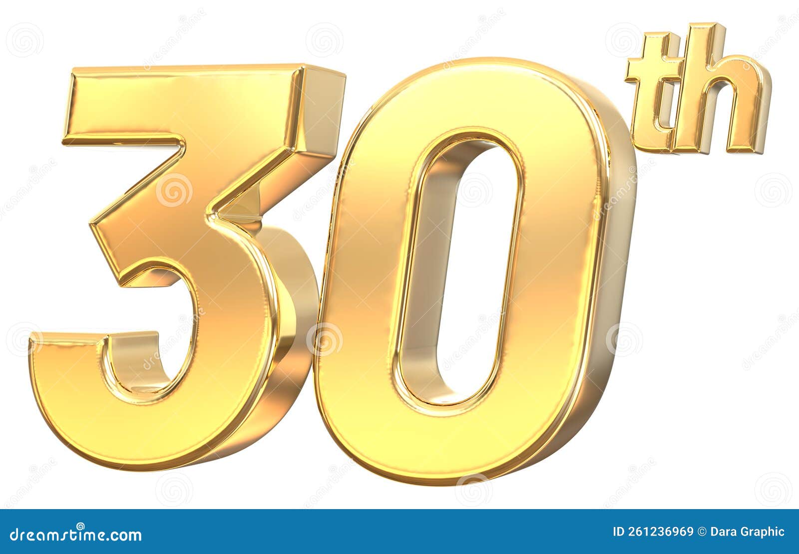 Anniversary gold 3d render stock image. Illustration of color - 261236969