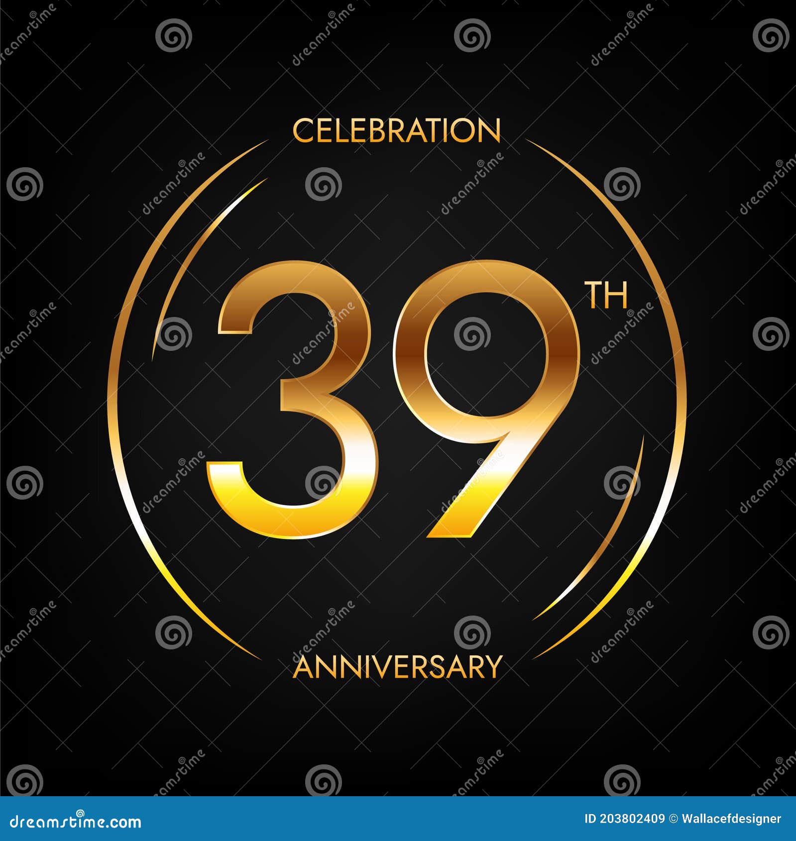 39th Anniversary Celebration Background Cartoon Vector | CartoonDealer ...
