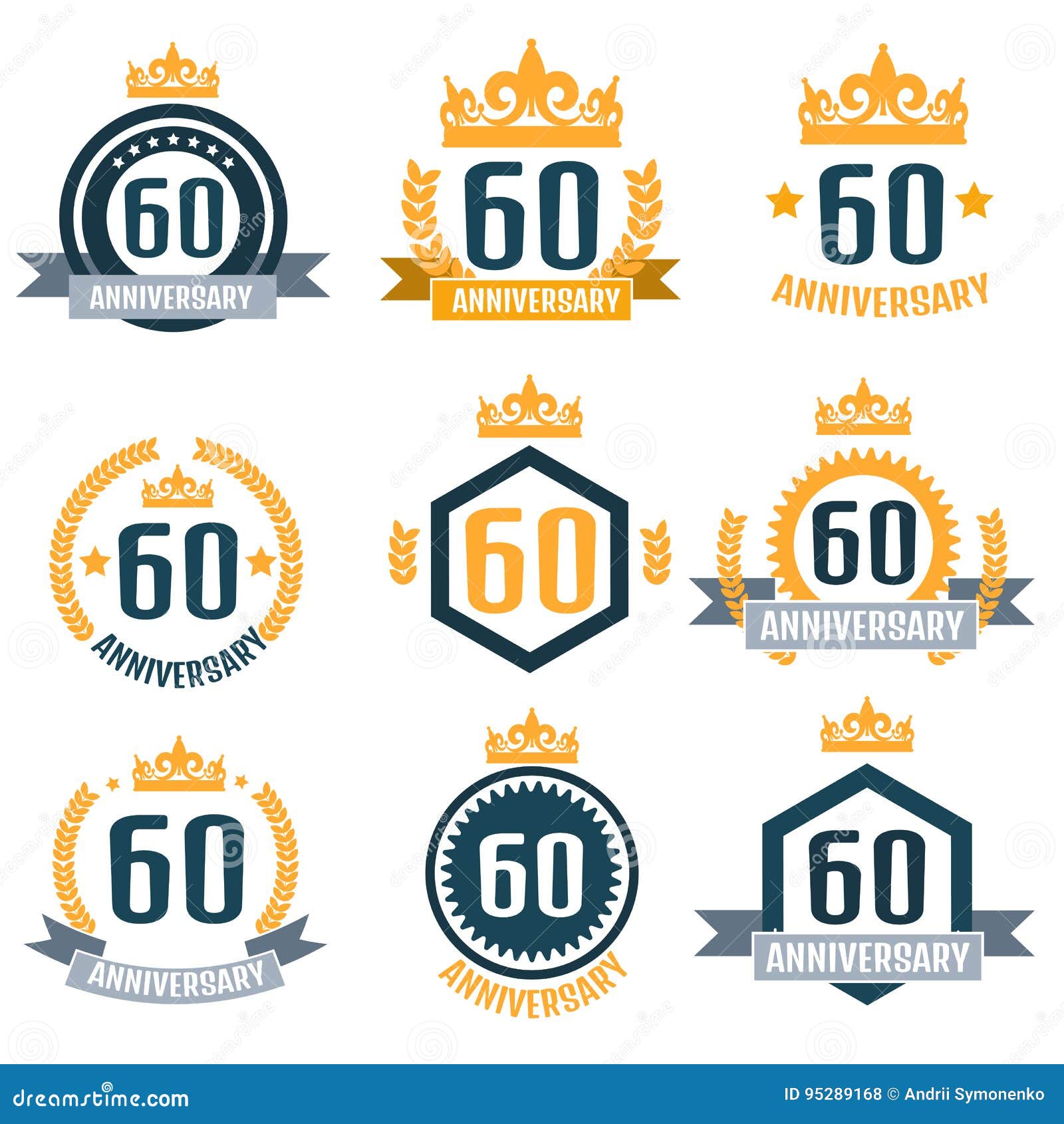 Anniversary Logo 60th. Anniversary 60. Vector Illustration Stock Vector ...