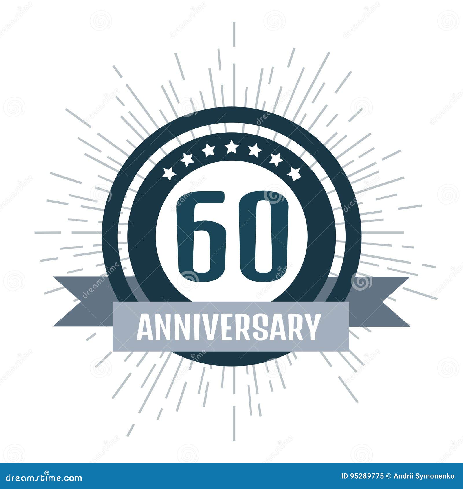 Anniversary Logo 60th. Anniversary 60. Vector Illustration Stock Vector ...