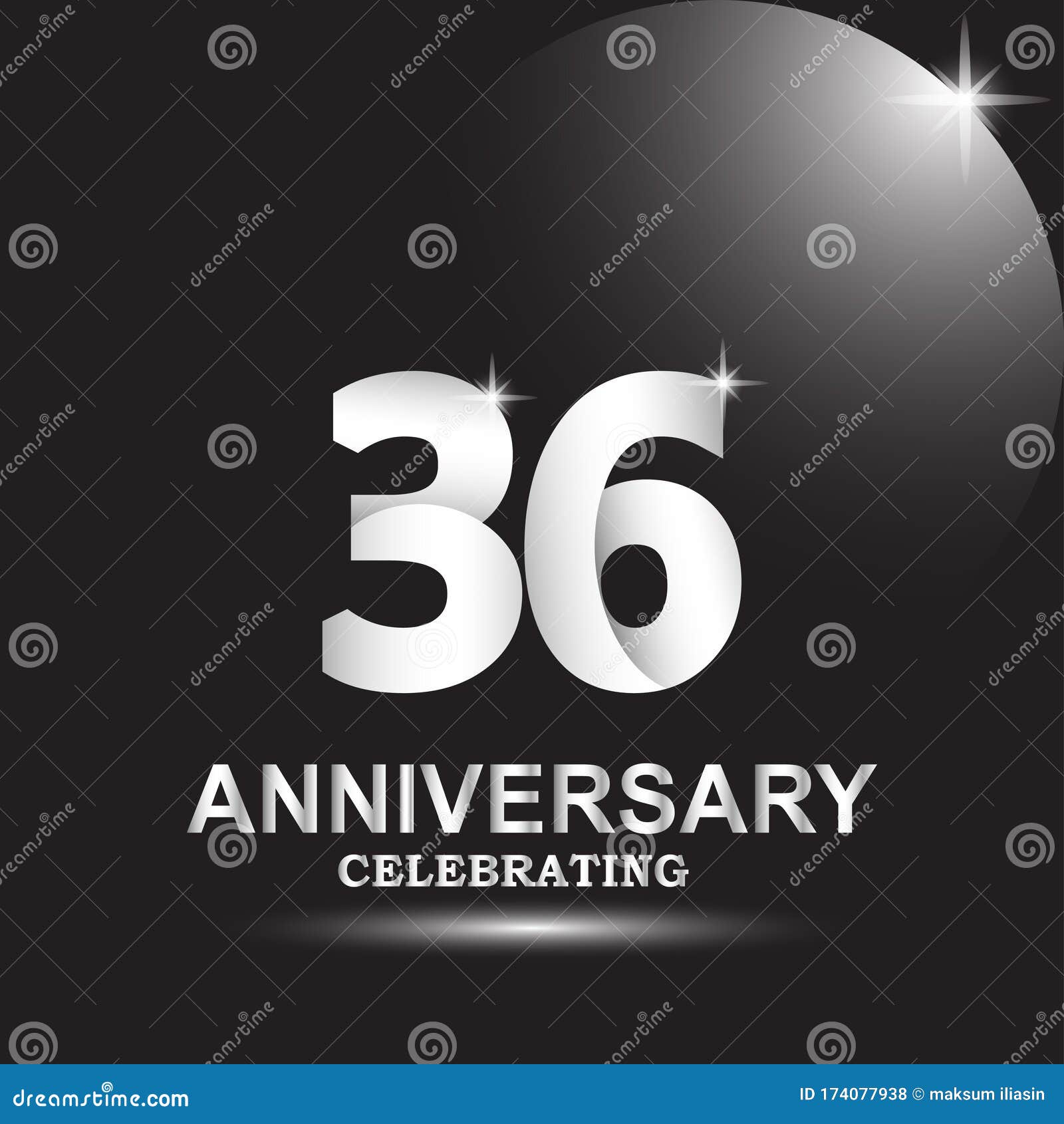 36 Anniversary Logo Vector Template. Design for Banner, Greeting Cards ...