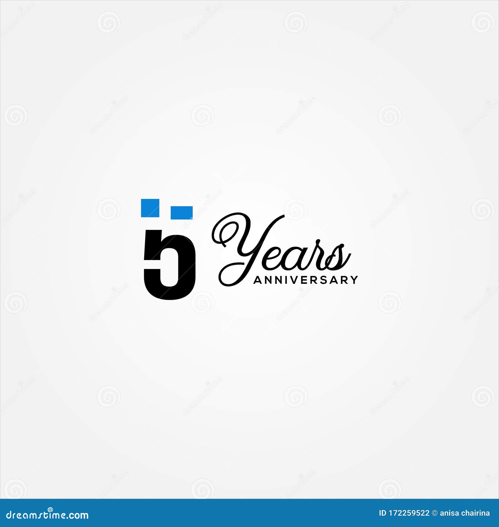 5 Anniversary Numbers for Celebrate Moment Stock Vector - Illustration ...