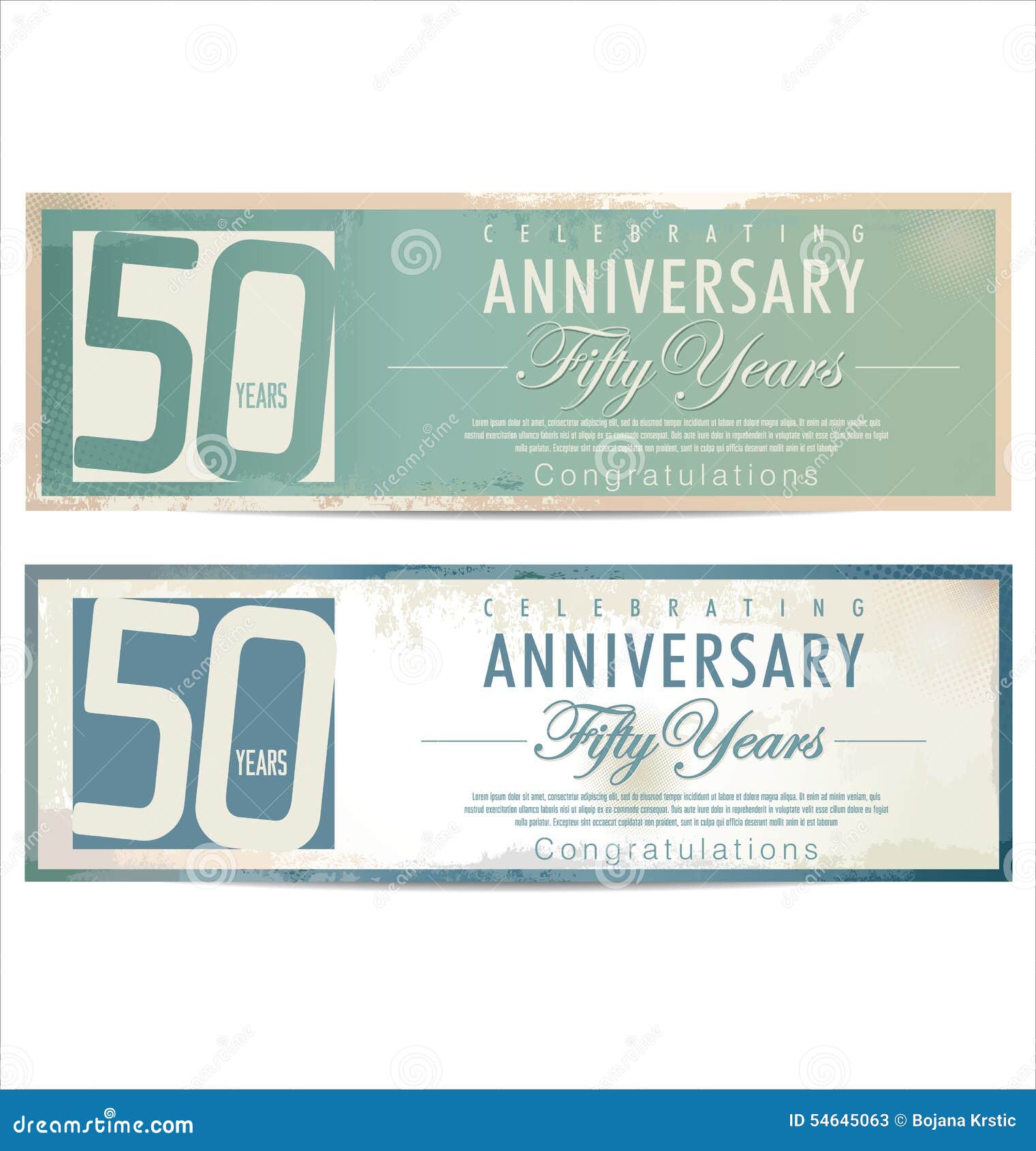 Anniversary Retro Background, 50 Years Stock Illustration ...
