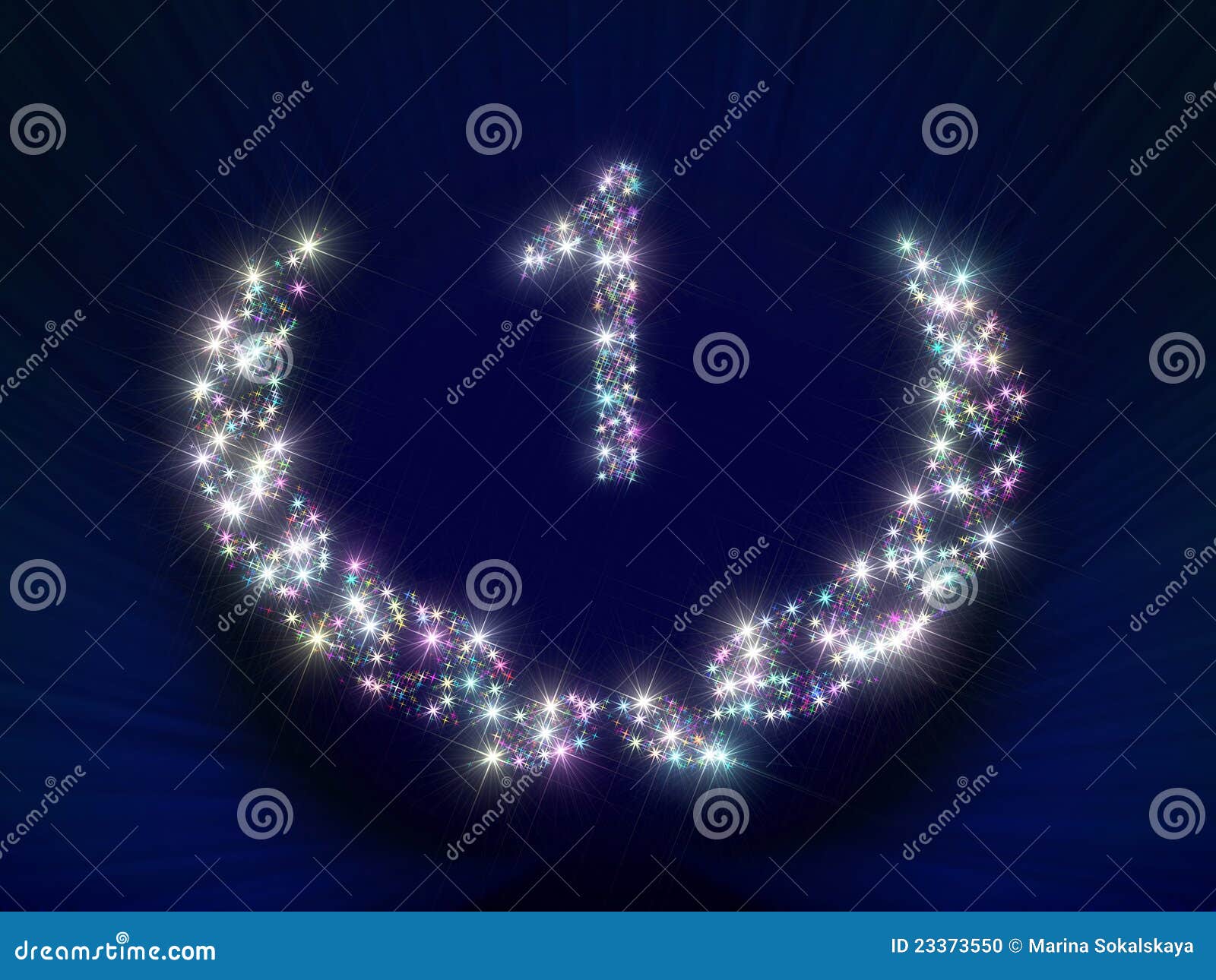 Anniversary Stars Number 1 One Year Stock Illustration - Illustration ...