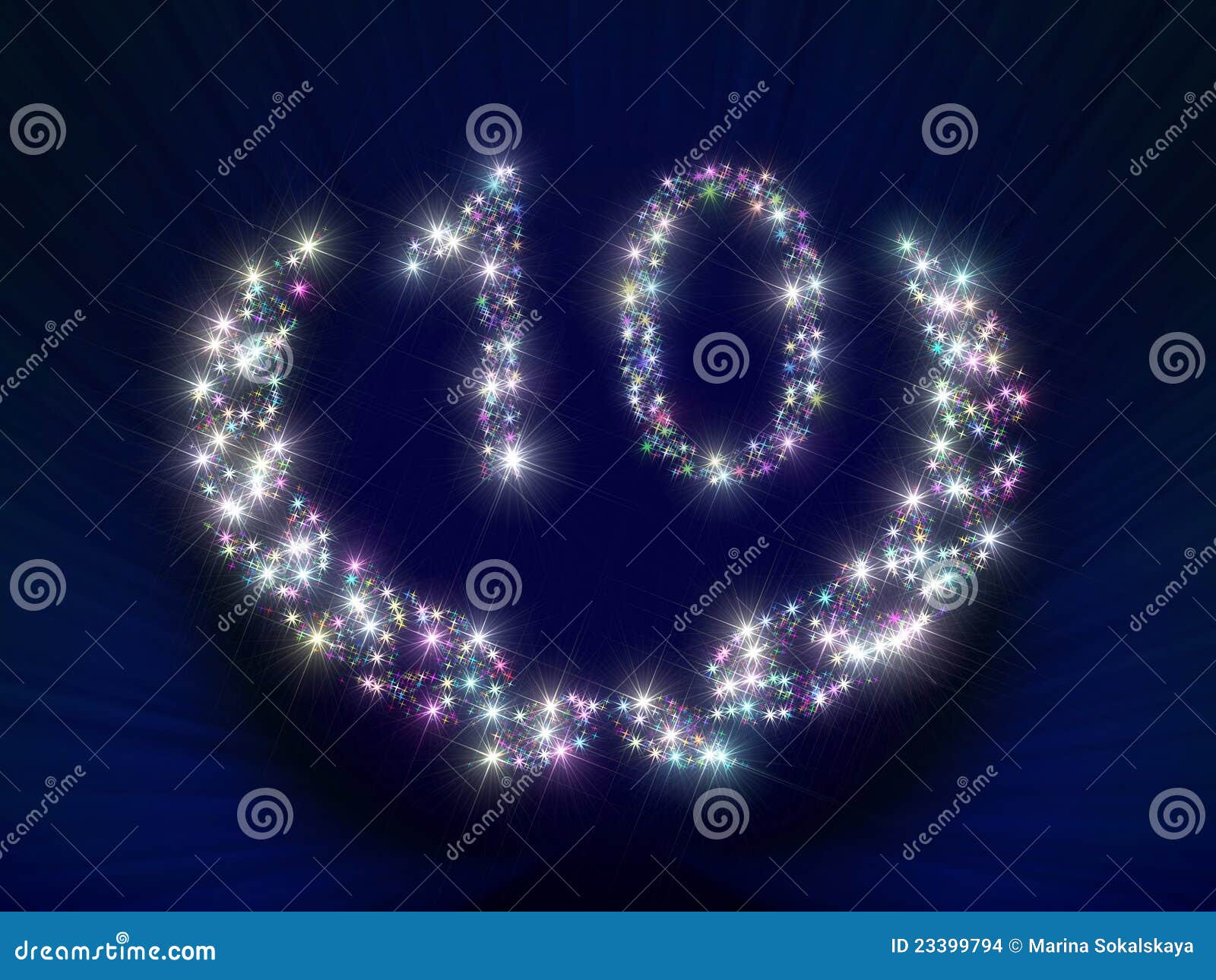 Anniversary Stars Number 10 Years Stock Illustration - Illustration of ...