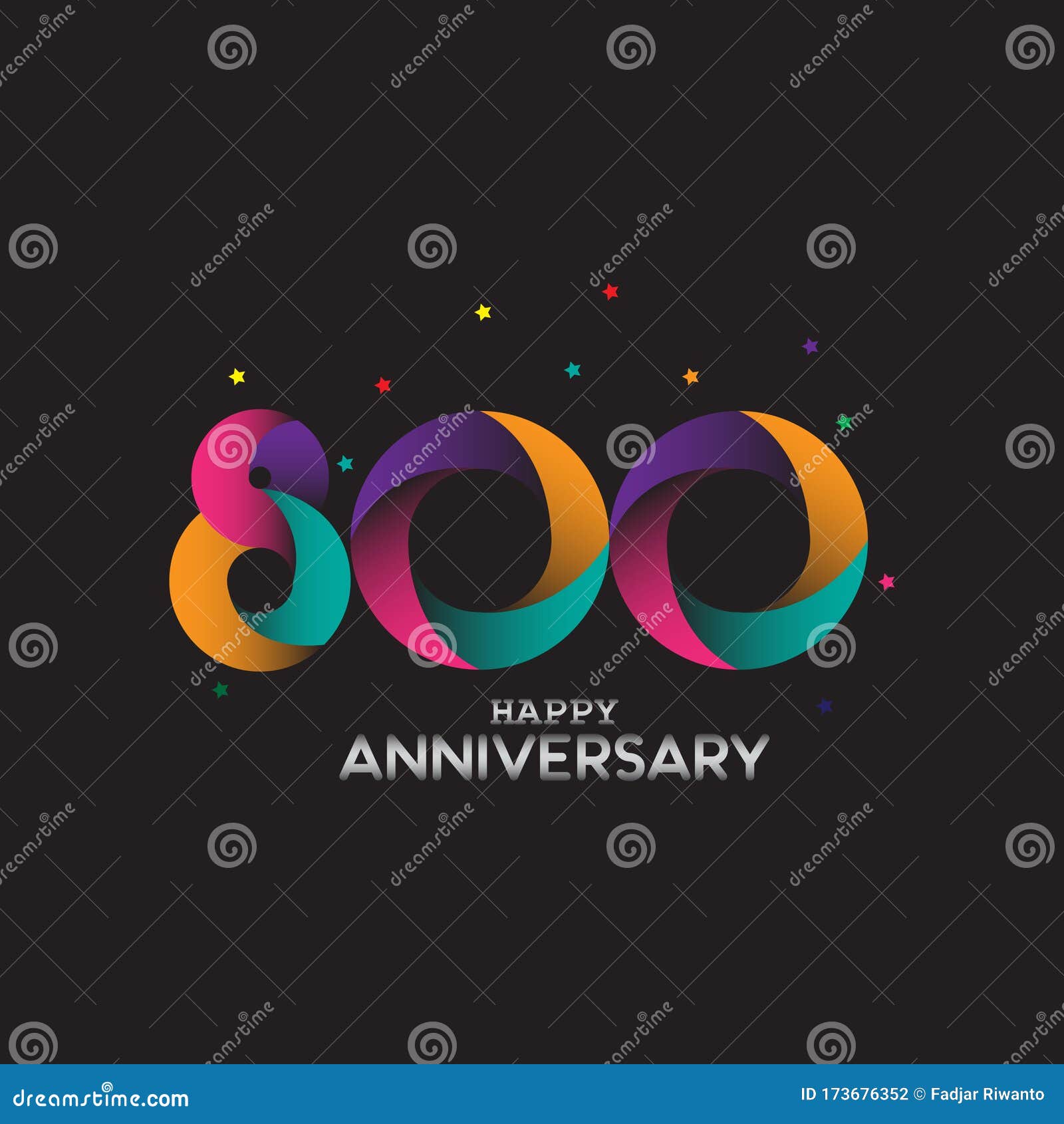 800th Anniversary Vector Icon. Birthday Logo Template. Greeting Card ...