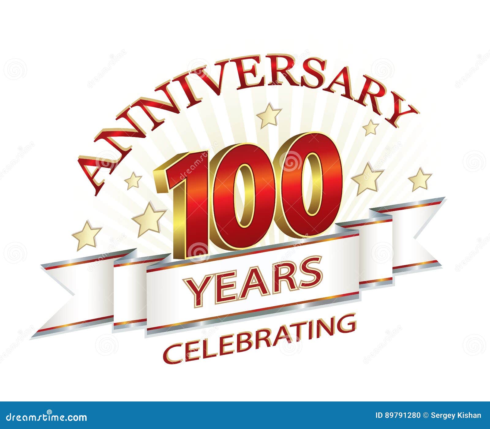 Anniversary 100 Years Vector Illustration | CartoonDealer.com #89791280