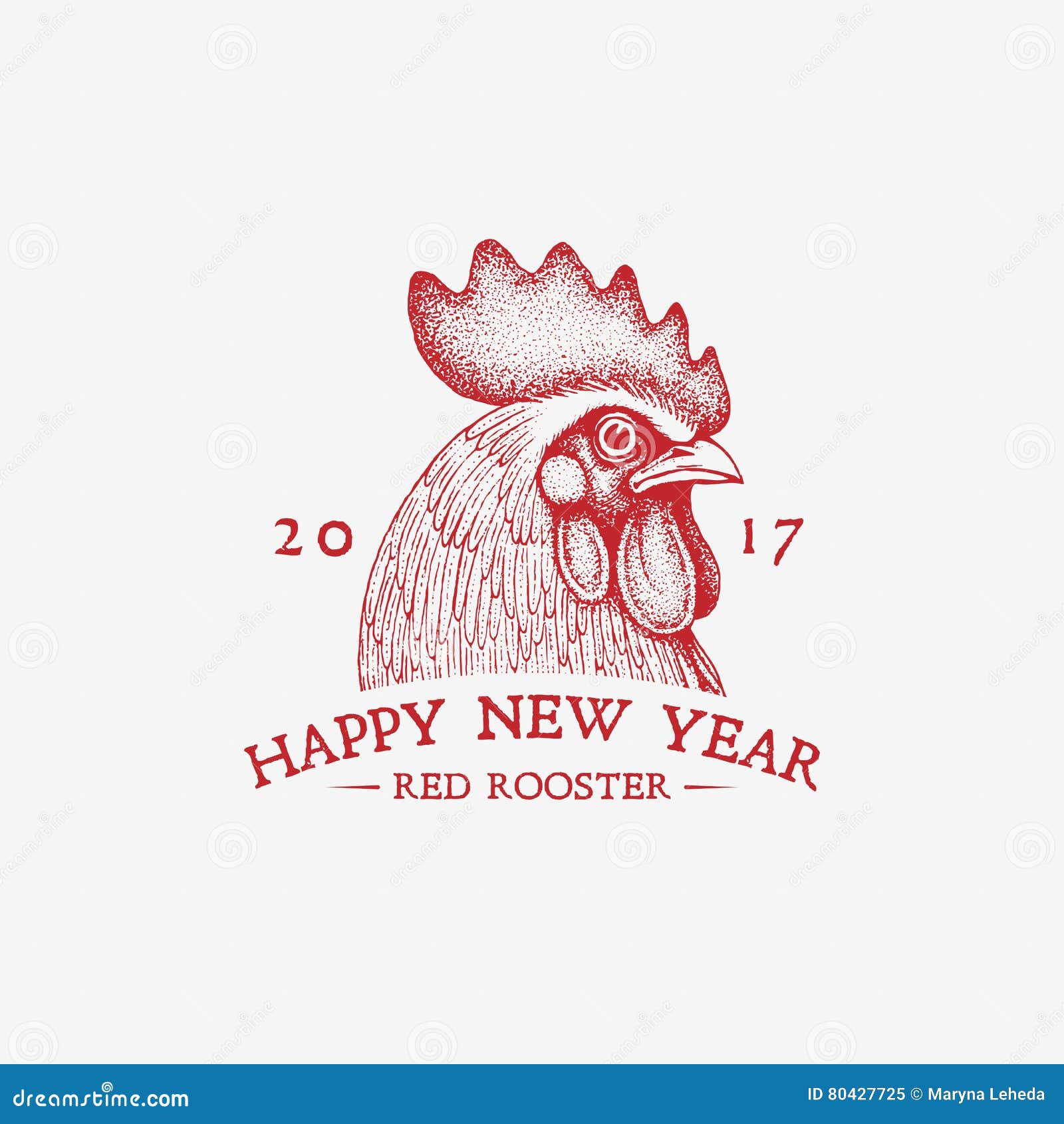 Anno rosso del gallo illustrazione vettoriale. Illustrazione di vecchio ...