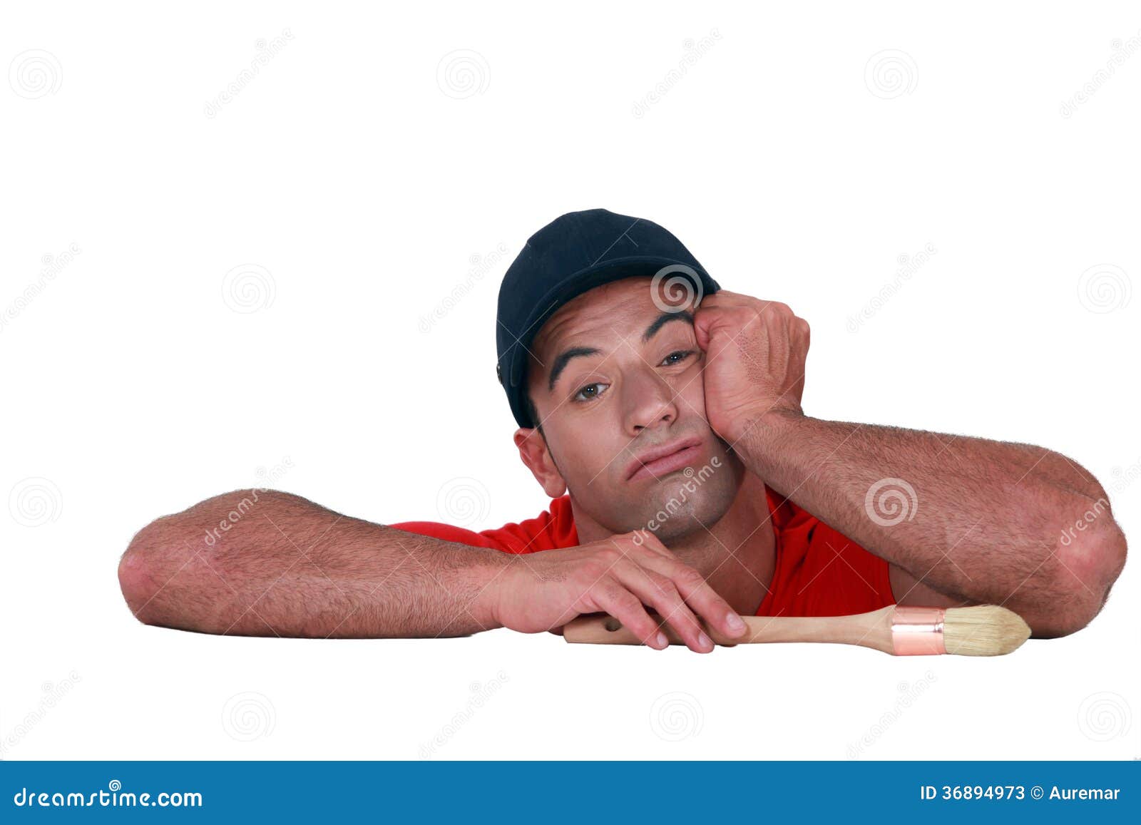 Annoiarsi del pittore immagine stock. Immagine di rottura - 36894973
