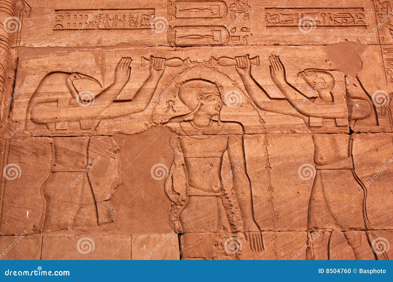 Annointing the Pharoah stock photo. Image of aswan, temple - 8504760