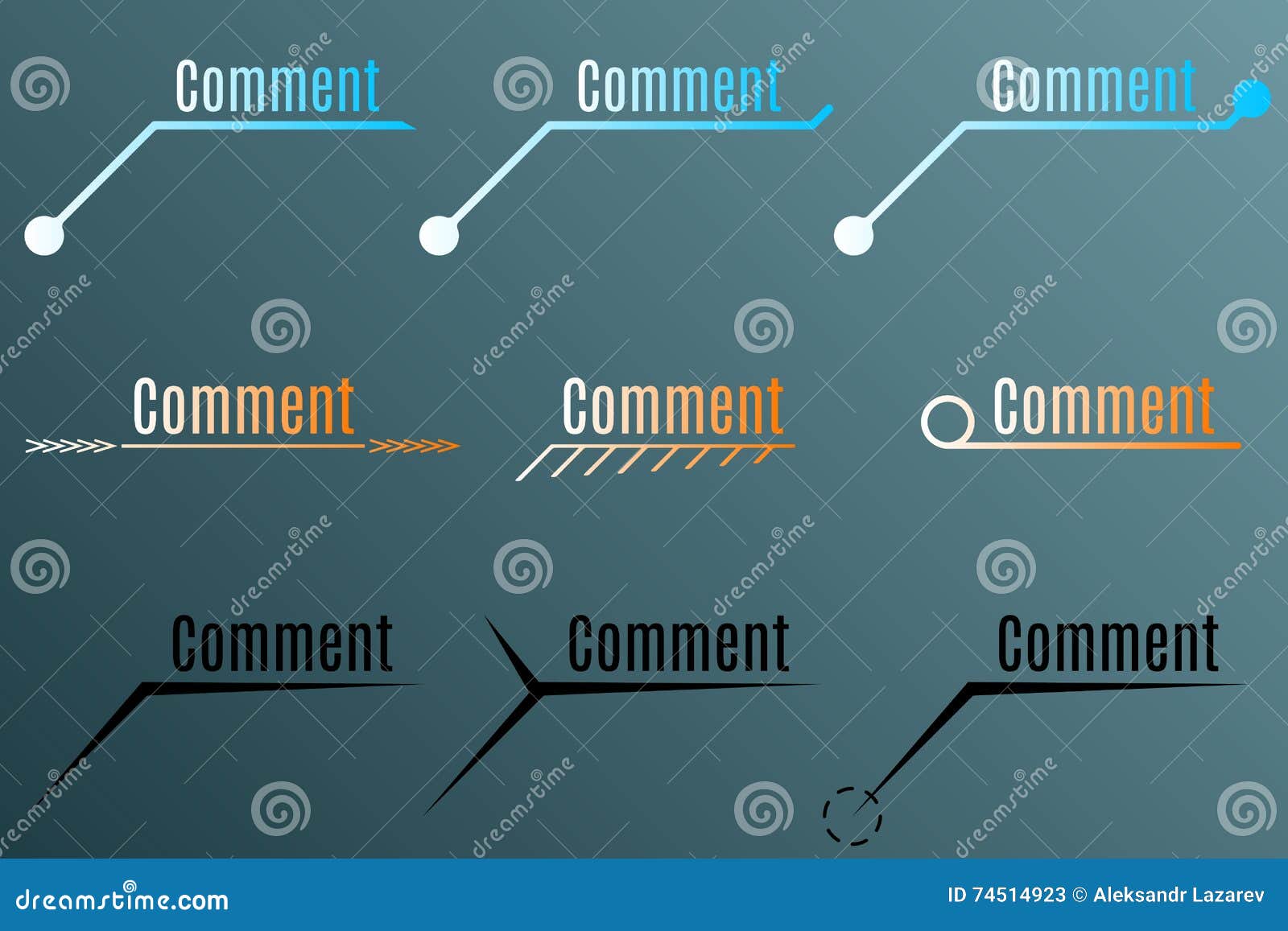 Annotation For Motion Design Cartoon Vector | CartoonDealer.com #74514923