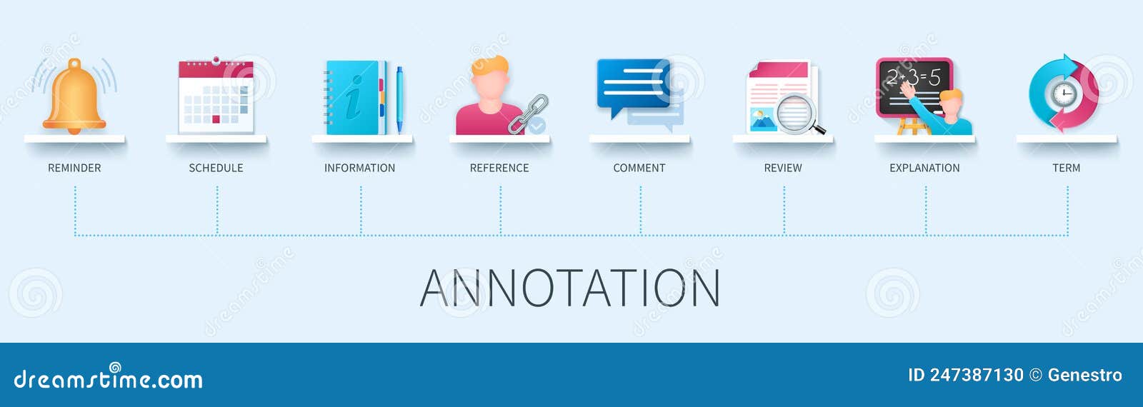 Annotation Web Vector Infographics in 3d Style Stock Illustration ...