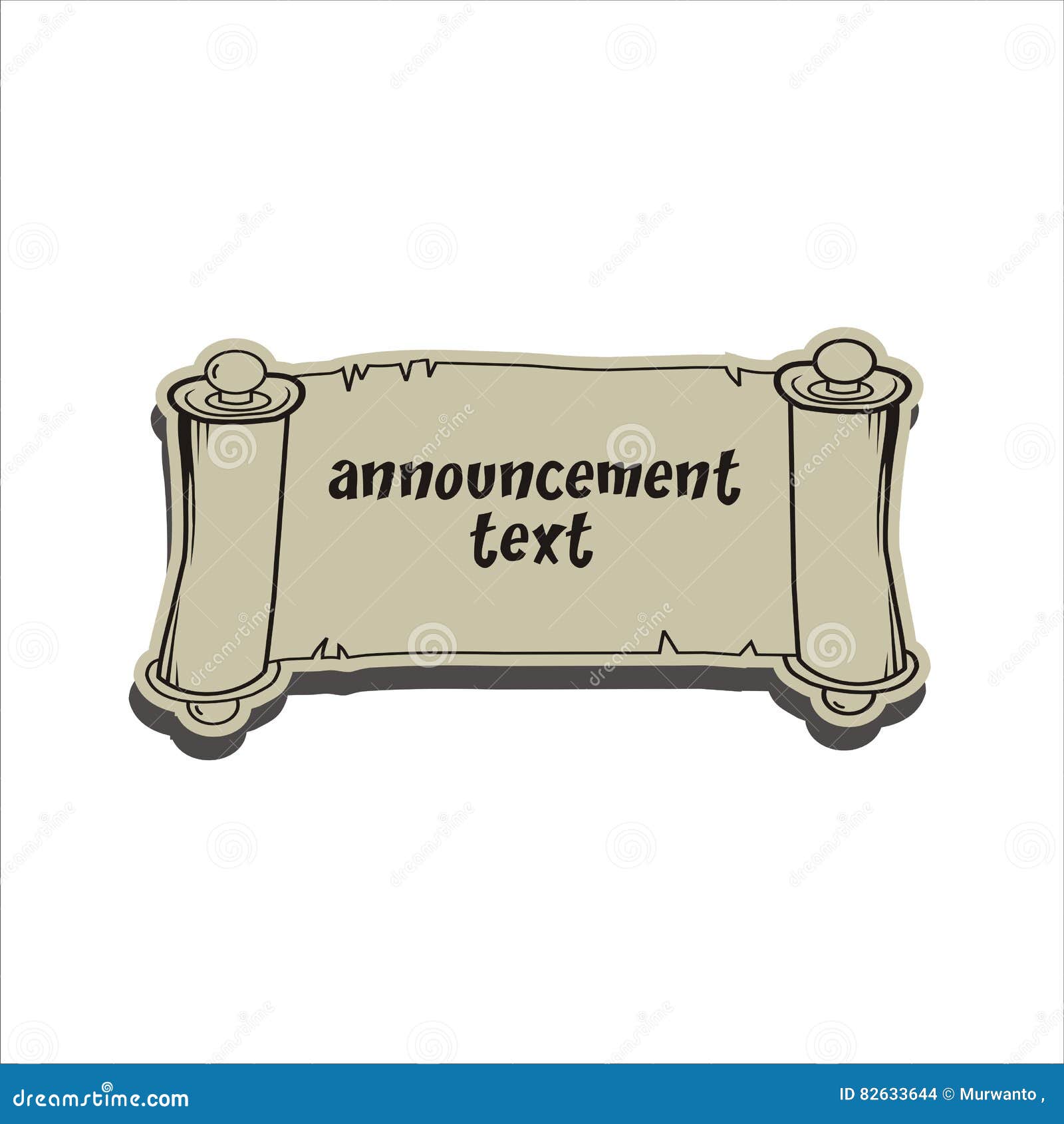 Annoucement Text on Old Paper Stock Vector - Illustration of design ...
