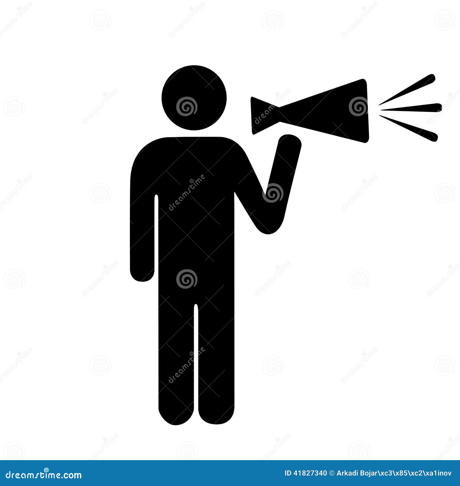 Announce icon stock vector. Illustration of person, message - 41827340