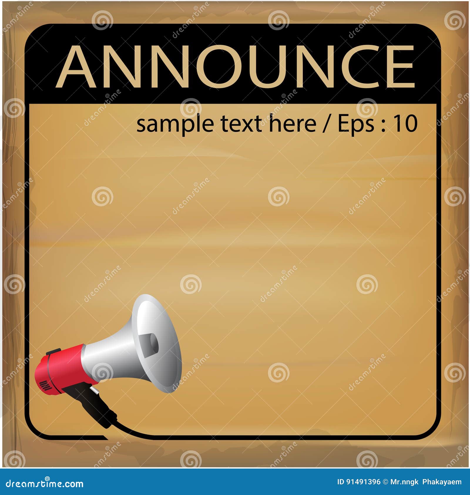 Announce Vector Illustration Stock Vector - Illustration of megaphone ...