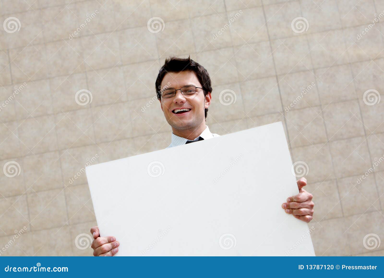 Announcement stock photo. Image of face, outdoors, employer - 13787120