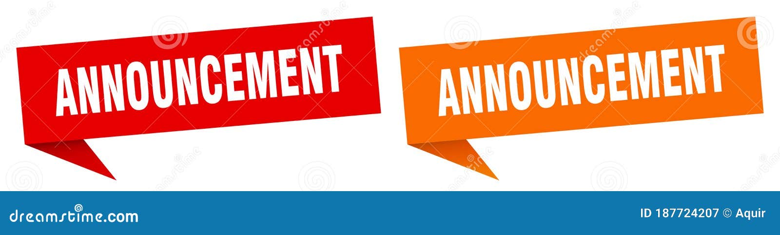 Announcement Banner. Announcement Speech Bubble Label Set Stock Vector ...