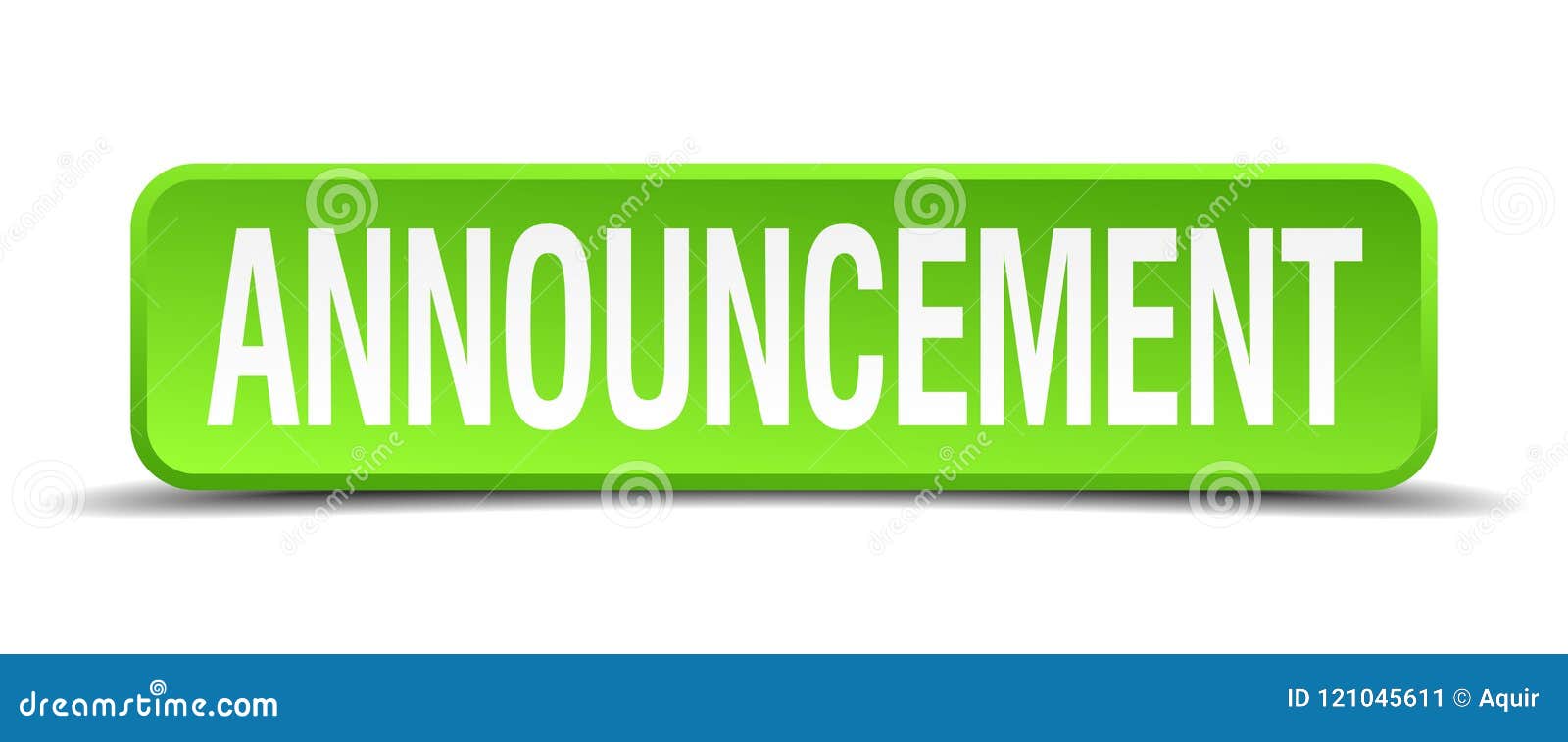 Announcement button stock vector. Illustration of white - 121045611