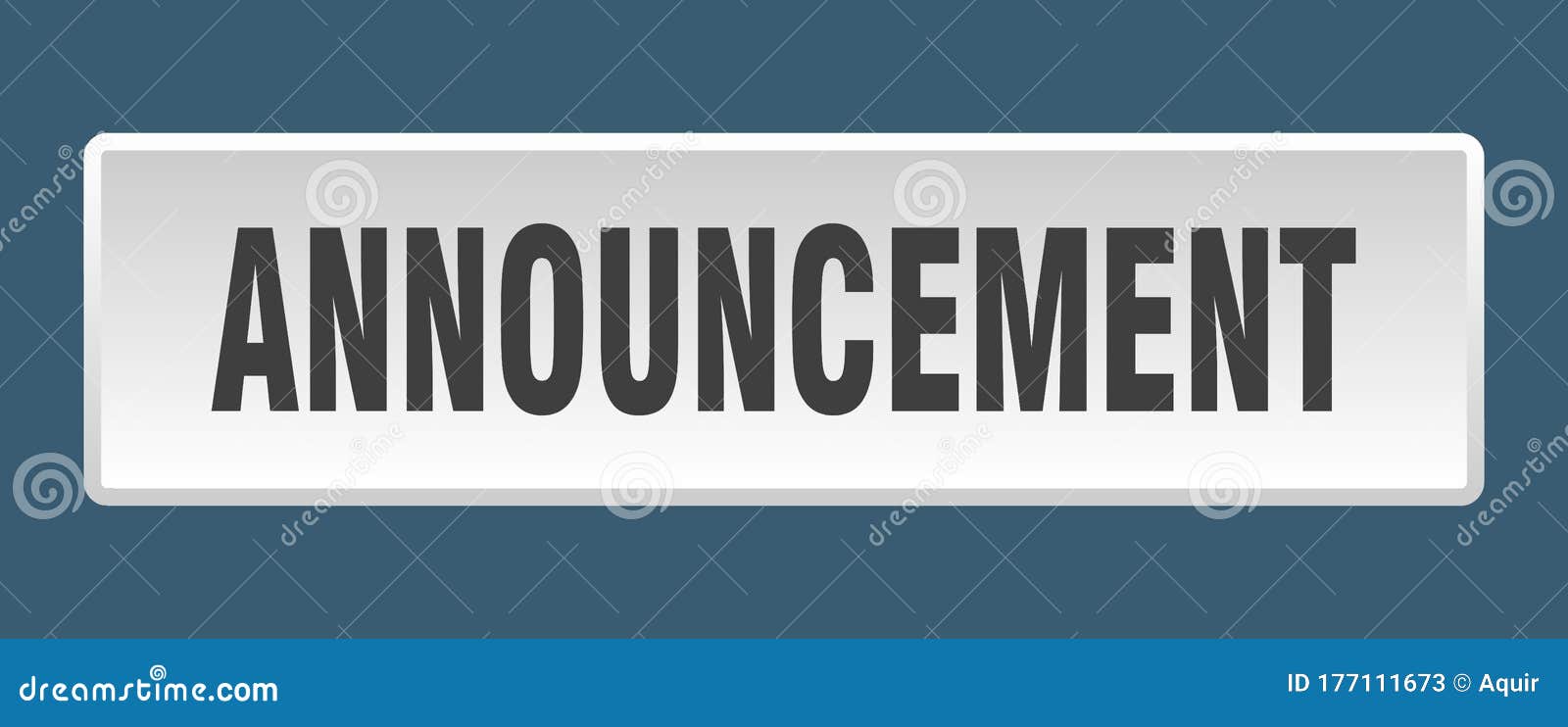 Announcement Button. Announcement Square Isolated Push Button Stock ...