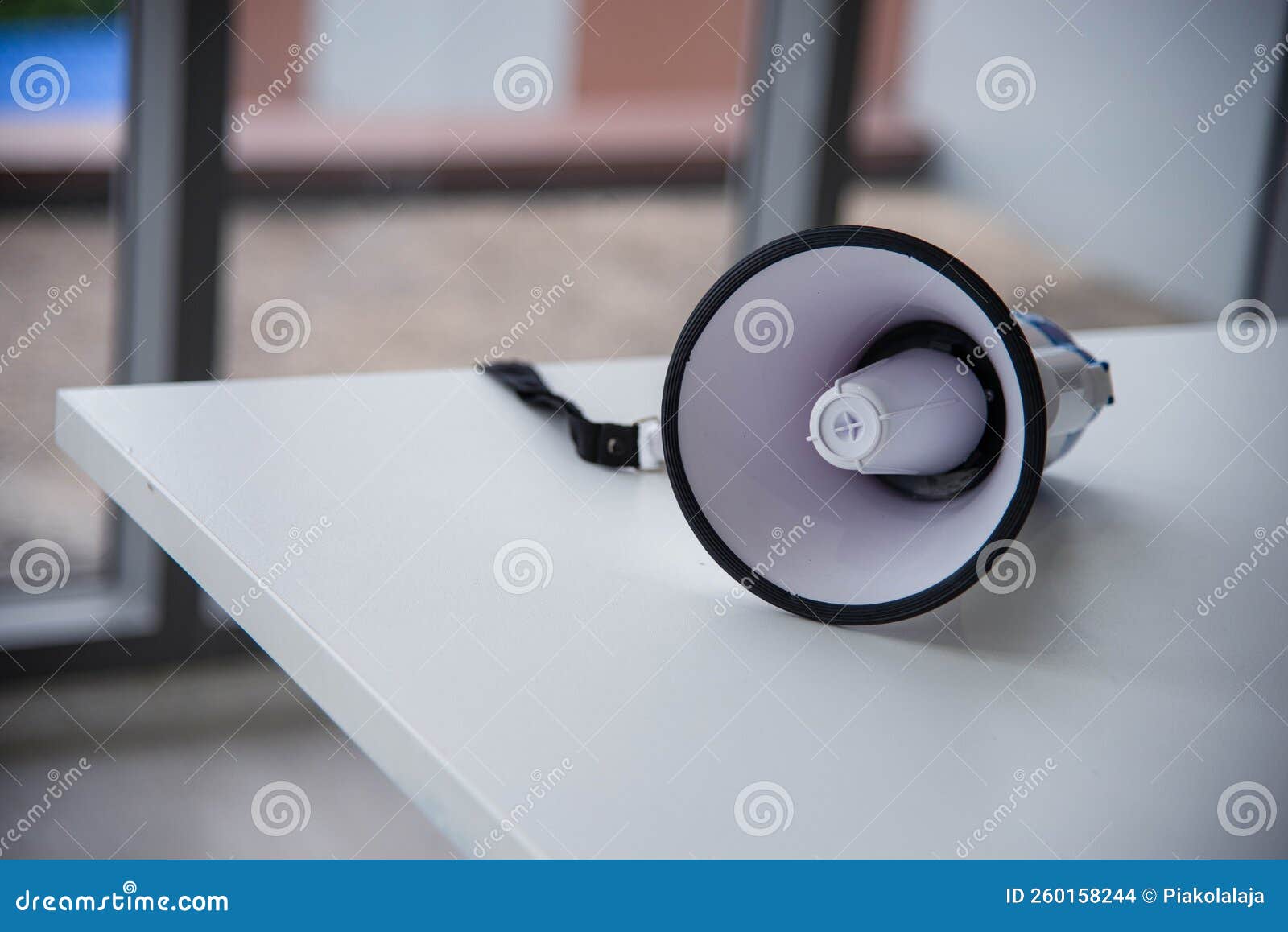 Announcement and Communication Concept. Megaphone is Tool for Executive ...