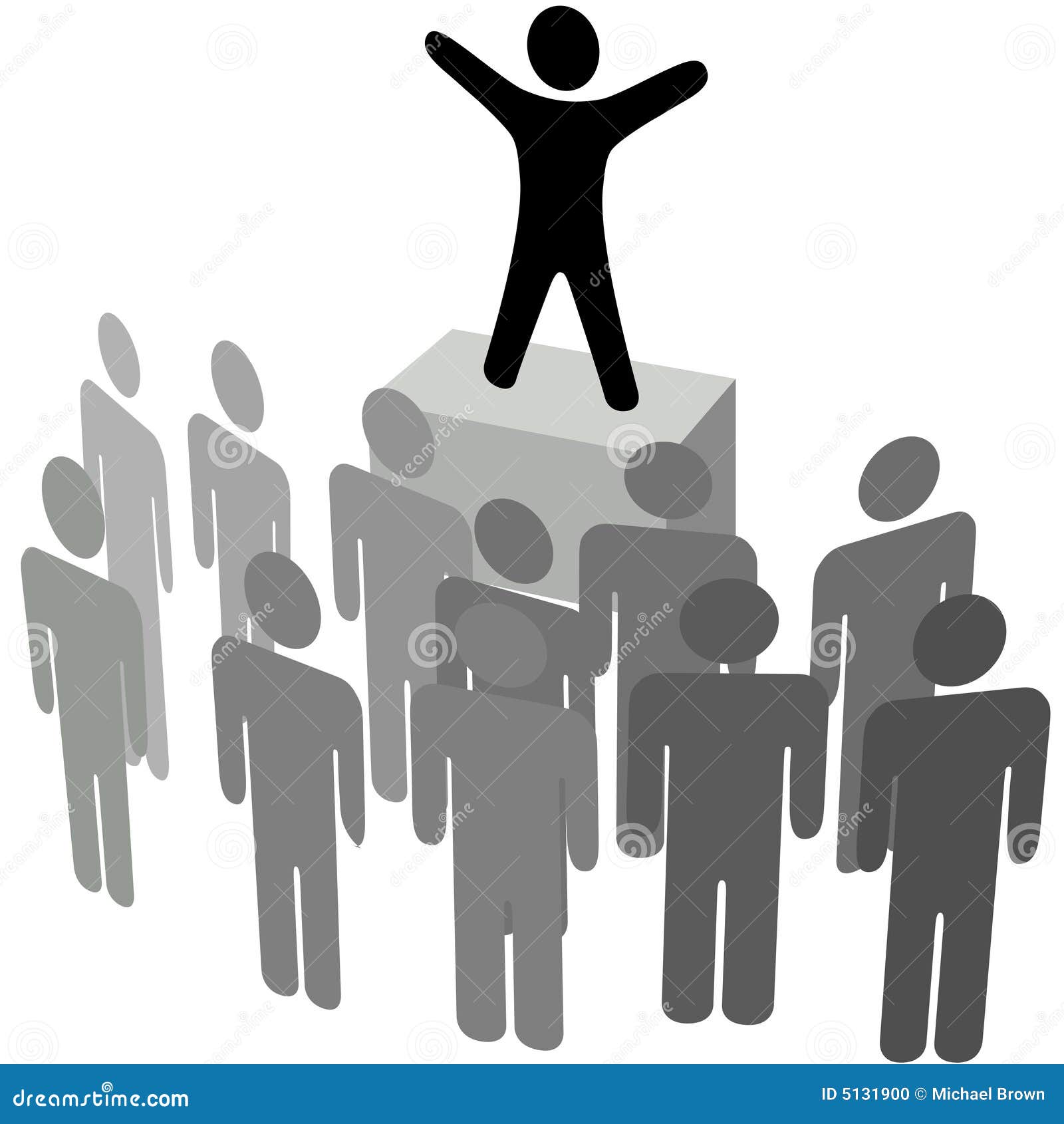 Announcement Communication Speech To People Crowd Stock Vector ...