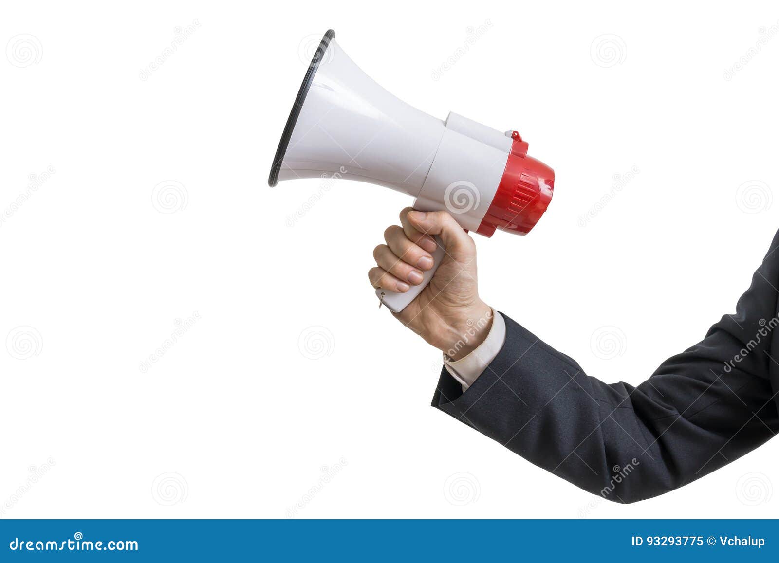Announcement Concept. Hand Holds Megaphone Stock Image - Image of hold ...