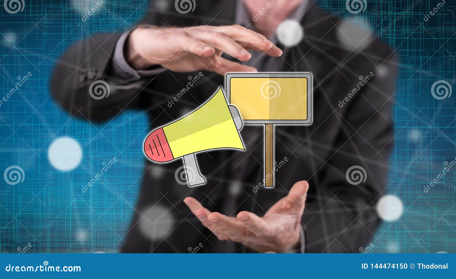 Concept of announcement stock photo. Image of information - 144474150