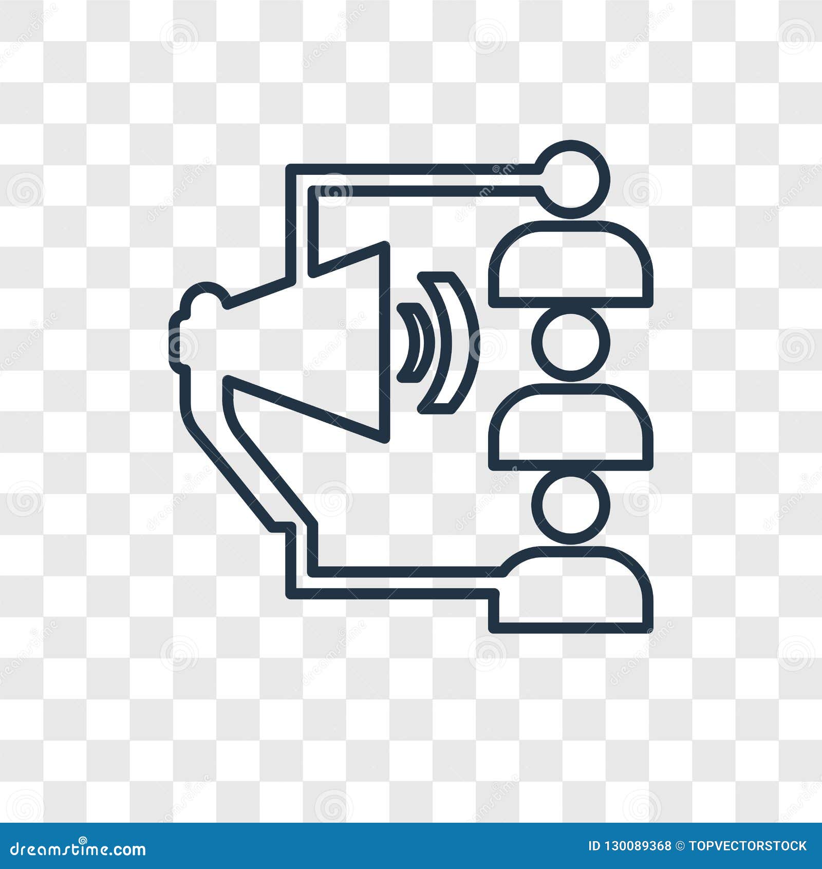 Announcement Concept Vector Linear Icon Isolated on Transparent Stock ...