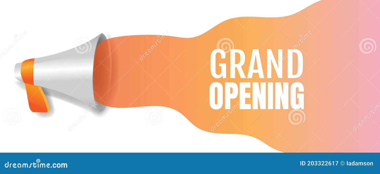 Announcement Grand Opening Poster with Text Stock Vector - Illustration ...