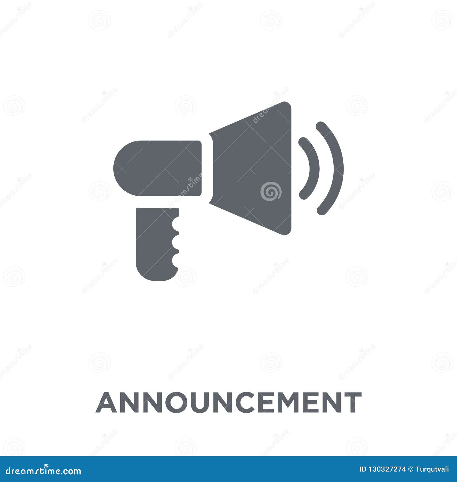Announcement Icon Vector Female Person Profile Avatar Symbol With ...