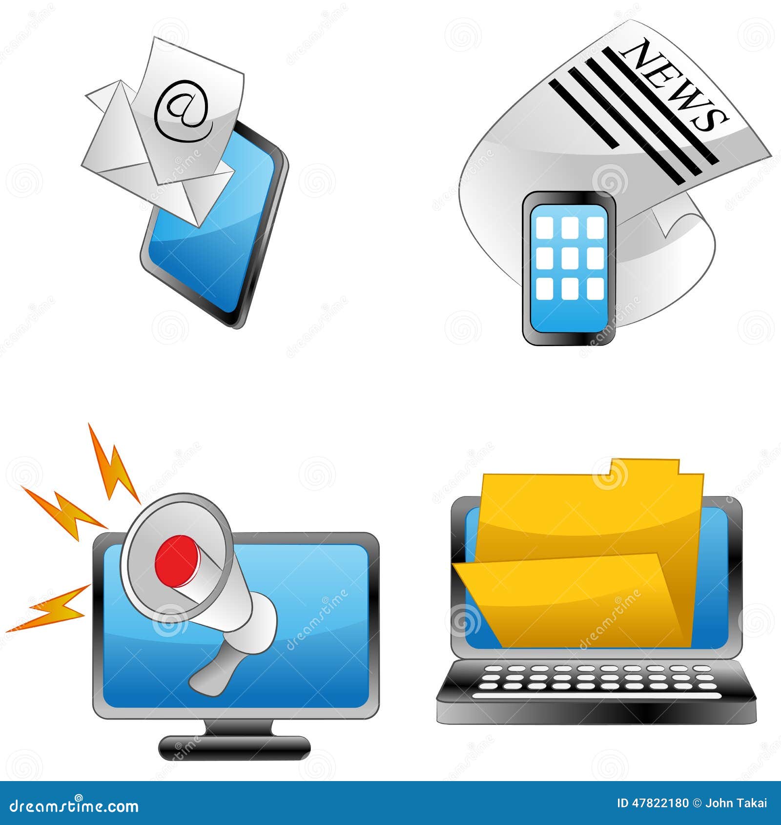 Announcement Icons stock vector. Illustration of modern - 47822180
