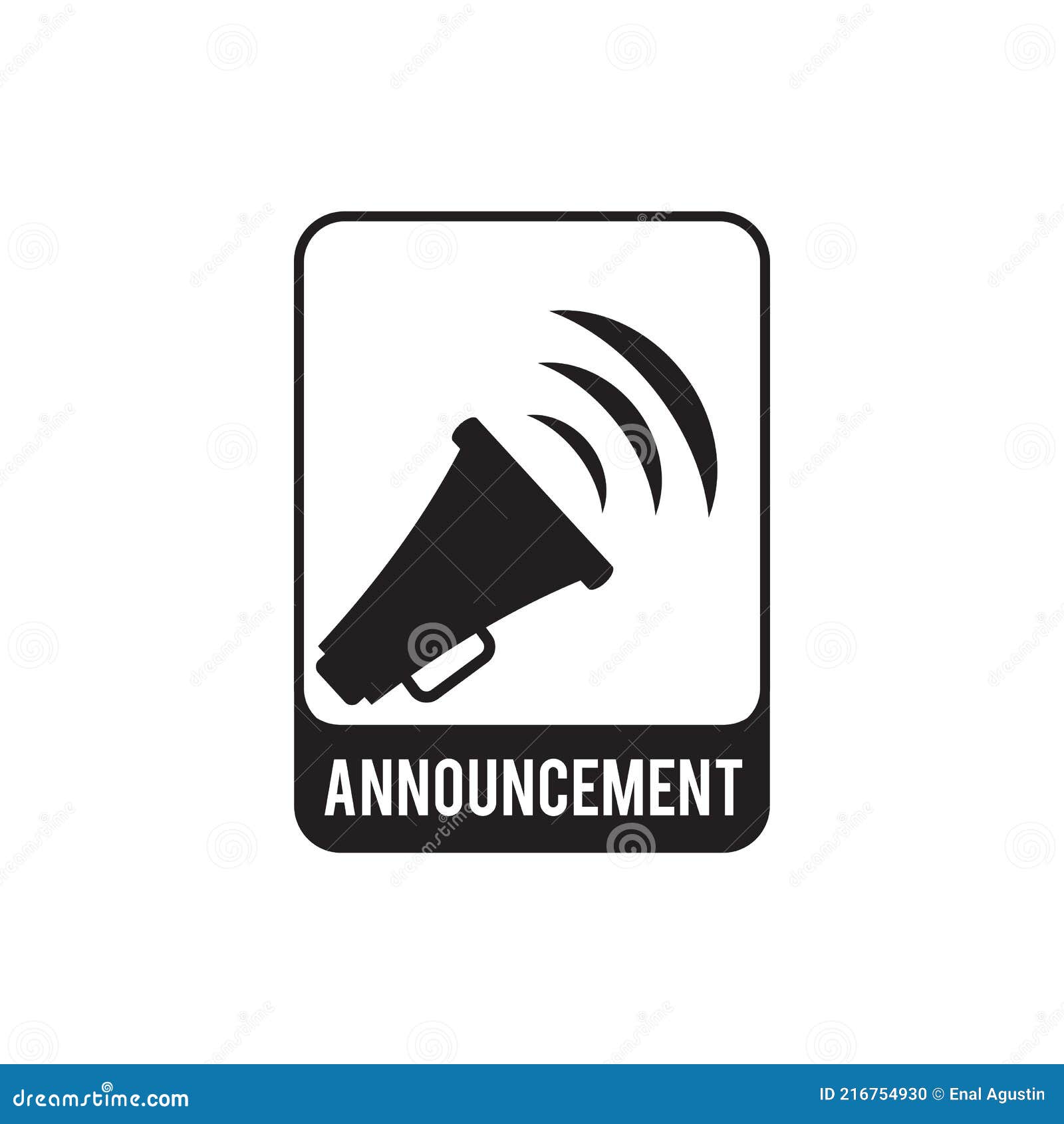 Announcement Logo Label Design Template Stock Vector - Illustration of ...