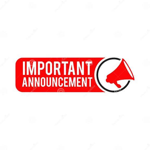 Announcement Logo Label Design Template Stock Vector - Illustration of ...