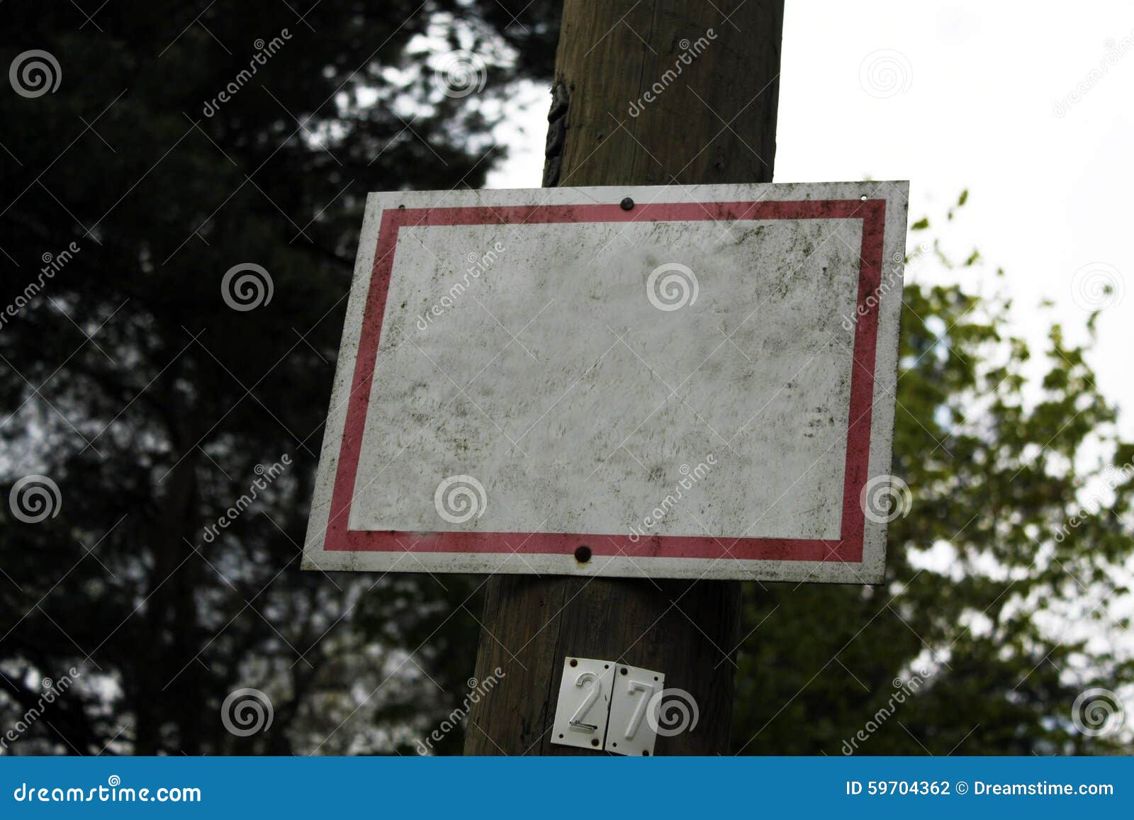 Announcement on the pole stock photo. Image of fencing - 59704362