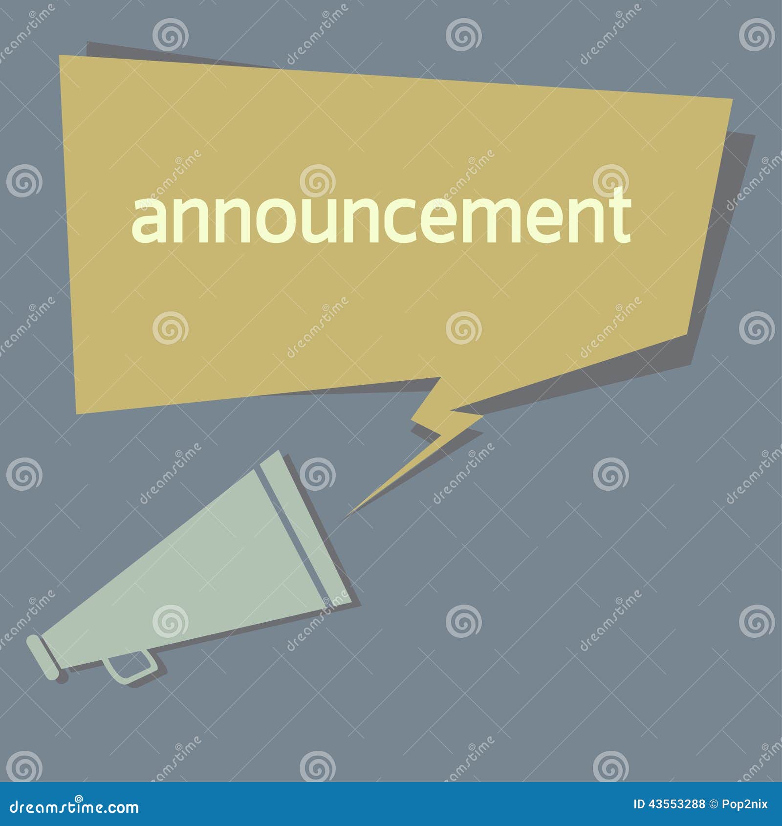 Announcement quote. stock vector. Illustration of communicate - 43553288
